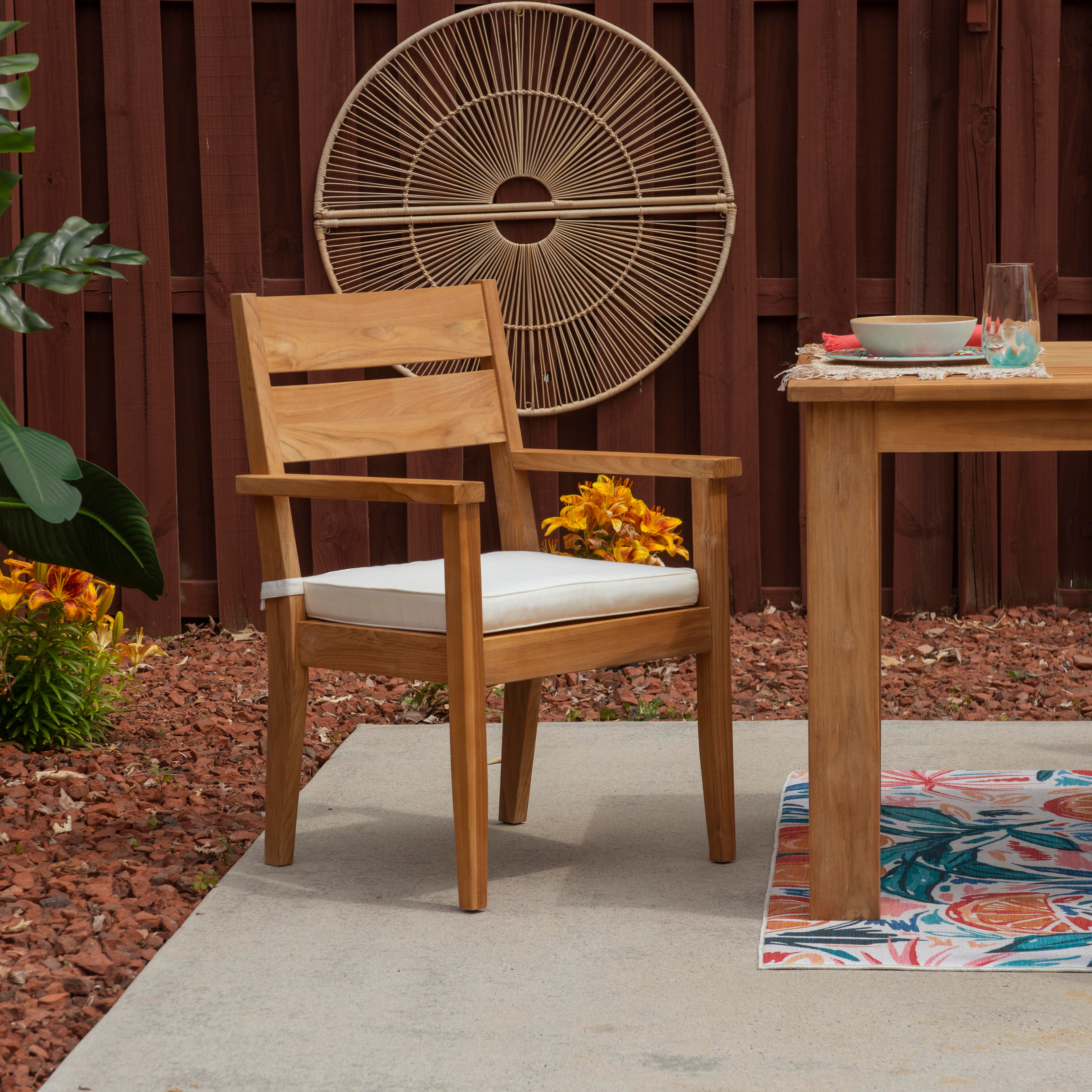 Click here for Linon Cary Outdoor Arm Chair  Natural prices