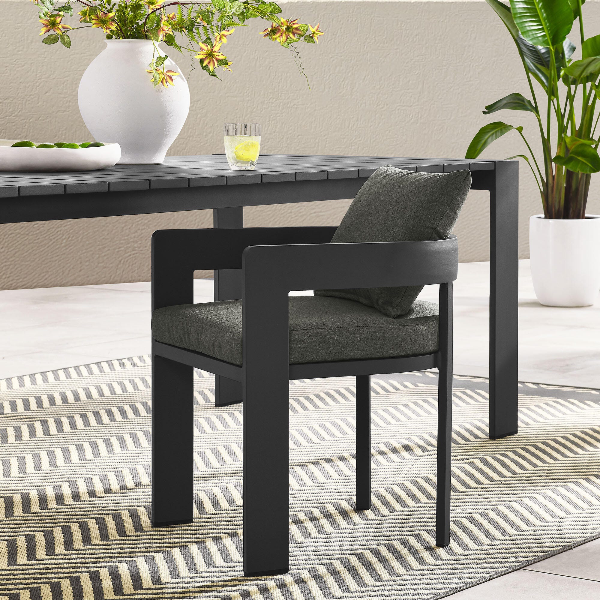 Click here for Modway Tahoe Outdoor Dining Chair  Gray/Charcoal prices