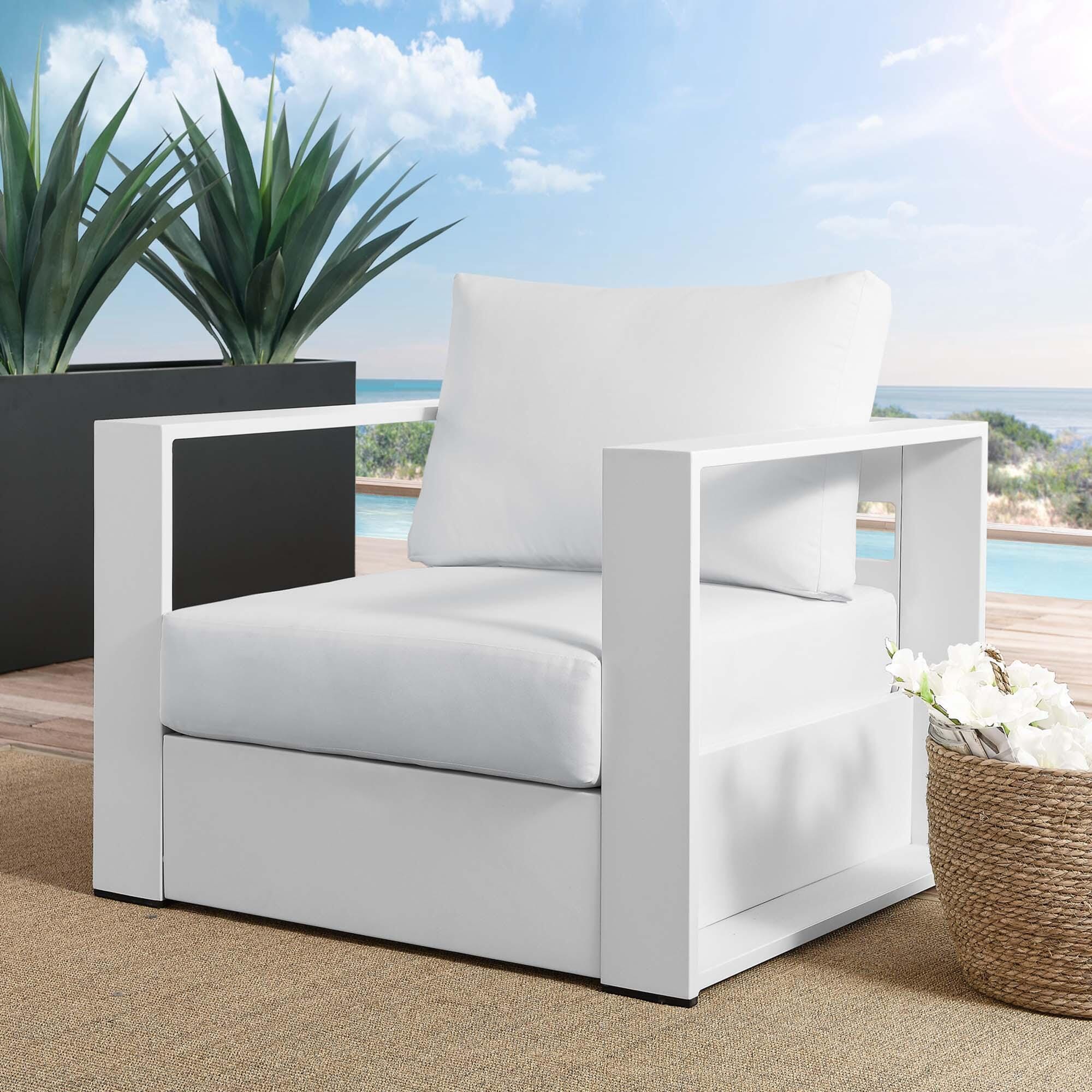 Click here for Modway Tahoe Outdoor Armchair  White prices