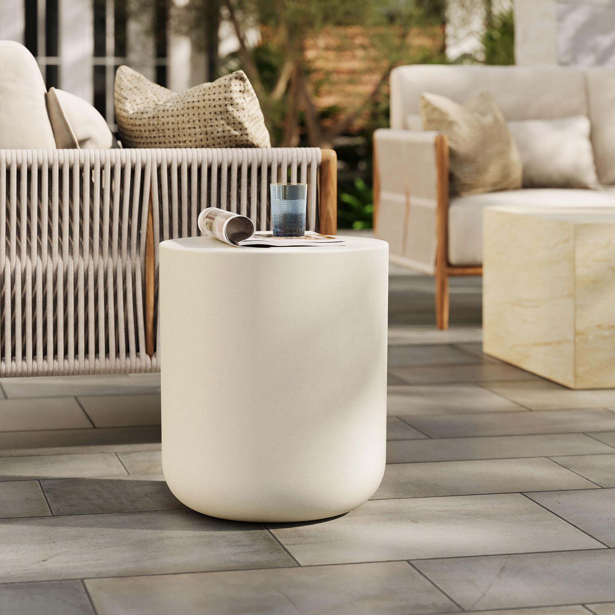 Click here for Modway Brion Outdoor Stool  White prices
