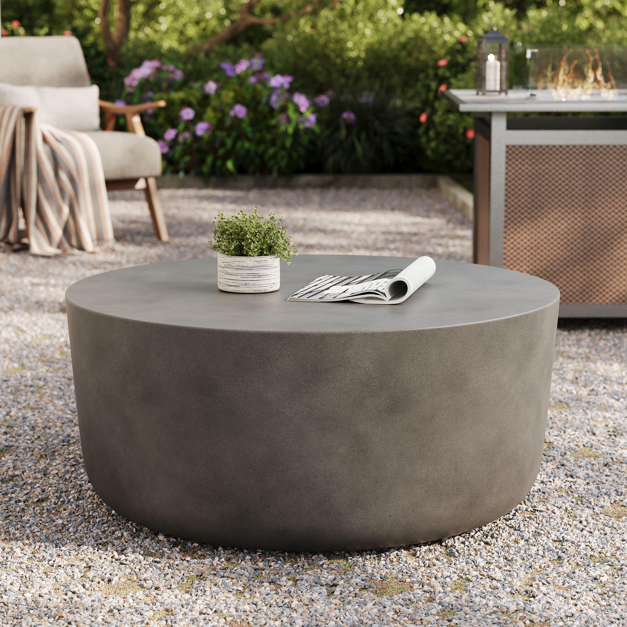 Click here for Modway Brion Outdoor Coffee Table  Gray prices