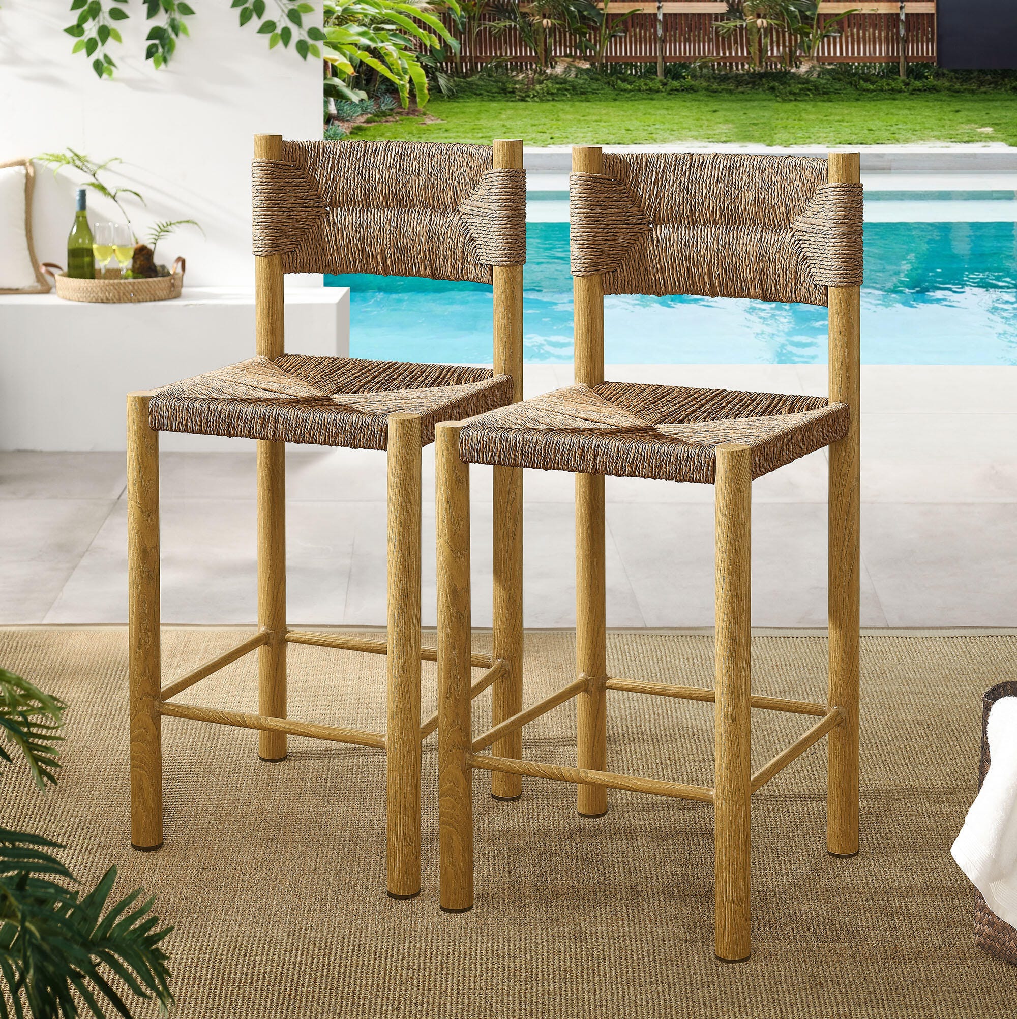 Click here for Modway Parkland Outdoor Counter Stool (Set of 2)... prices