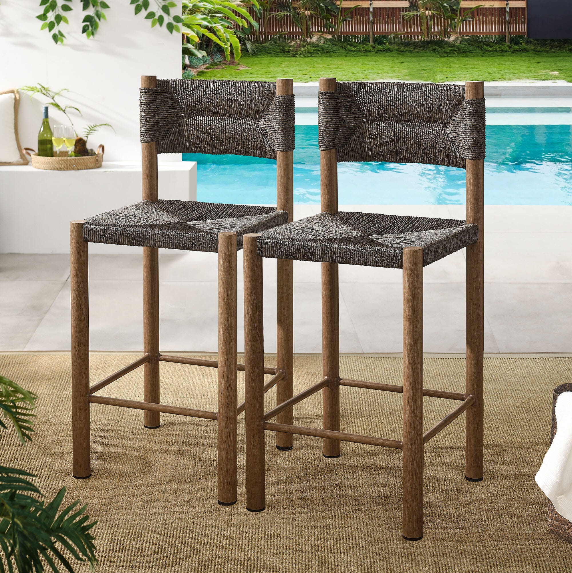 Click here for Modway Parkland Outdoor Counter Stool (Set of 2)... prices