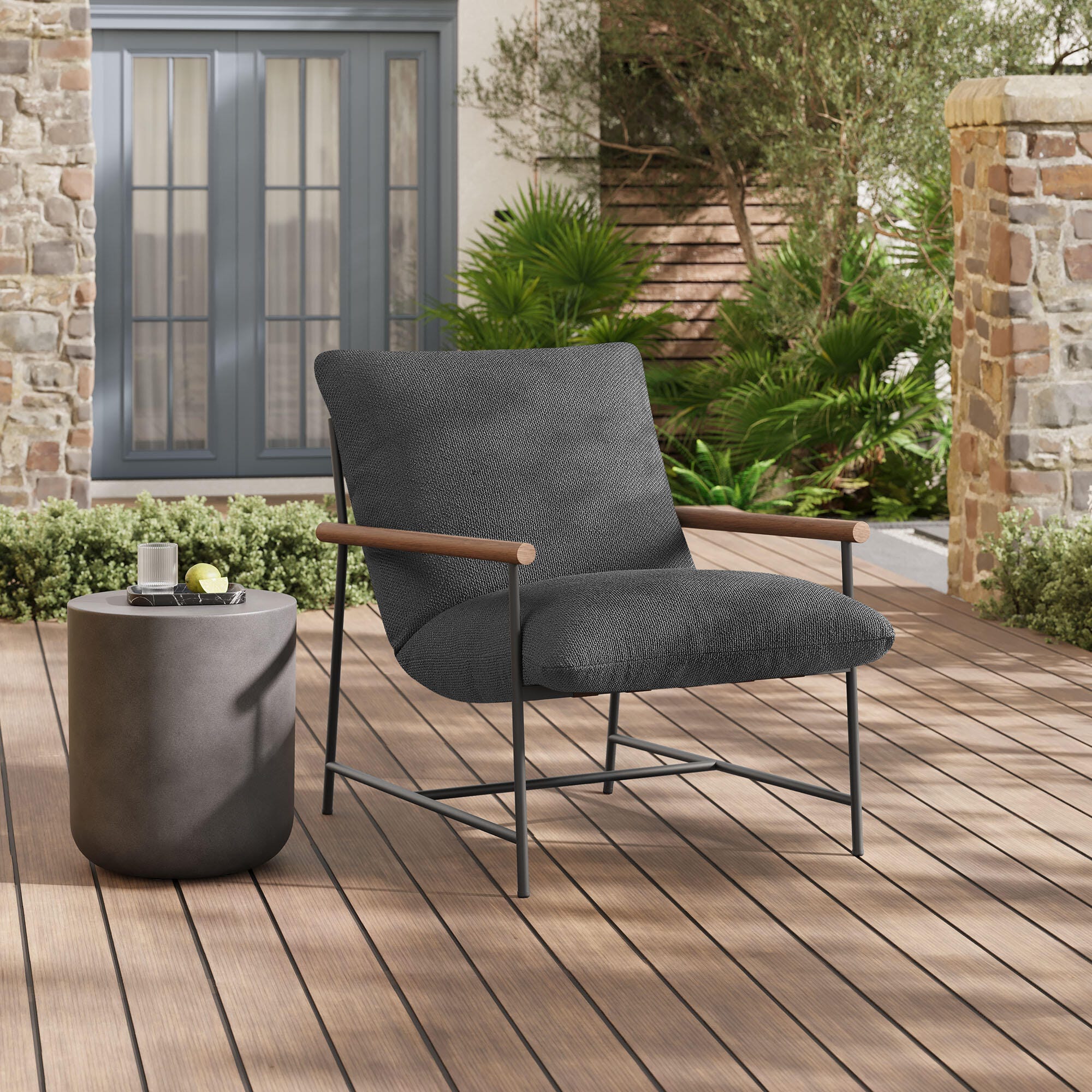Click here for Modway Raya Outdoor Lounge Chair  Charcoal prices