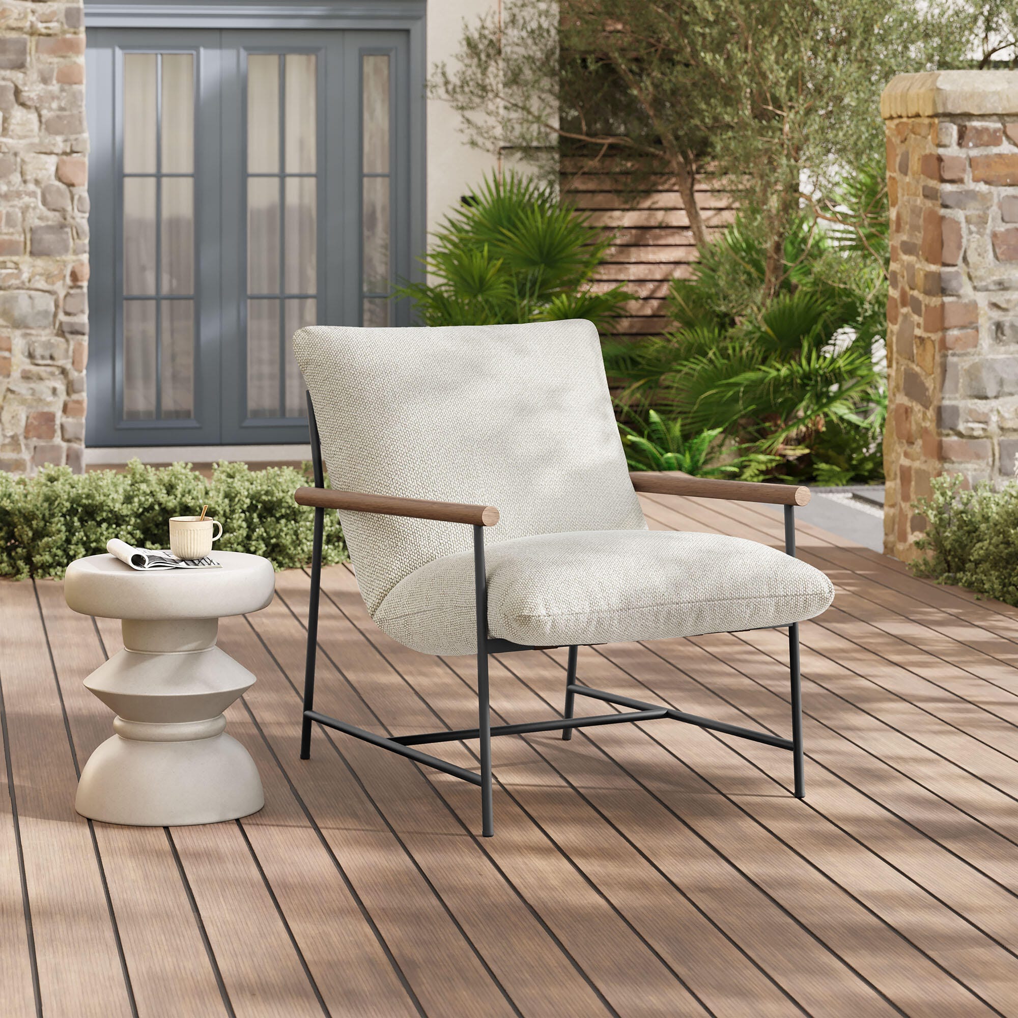Click here for Modway Raya Outdoor Lounge Chair  Ivory prices