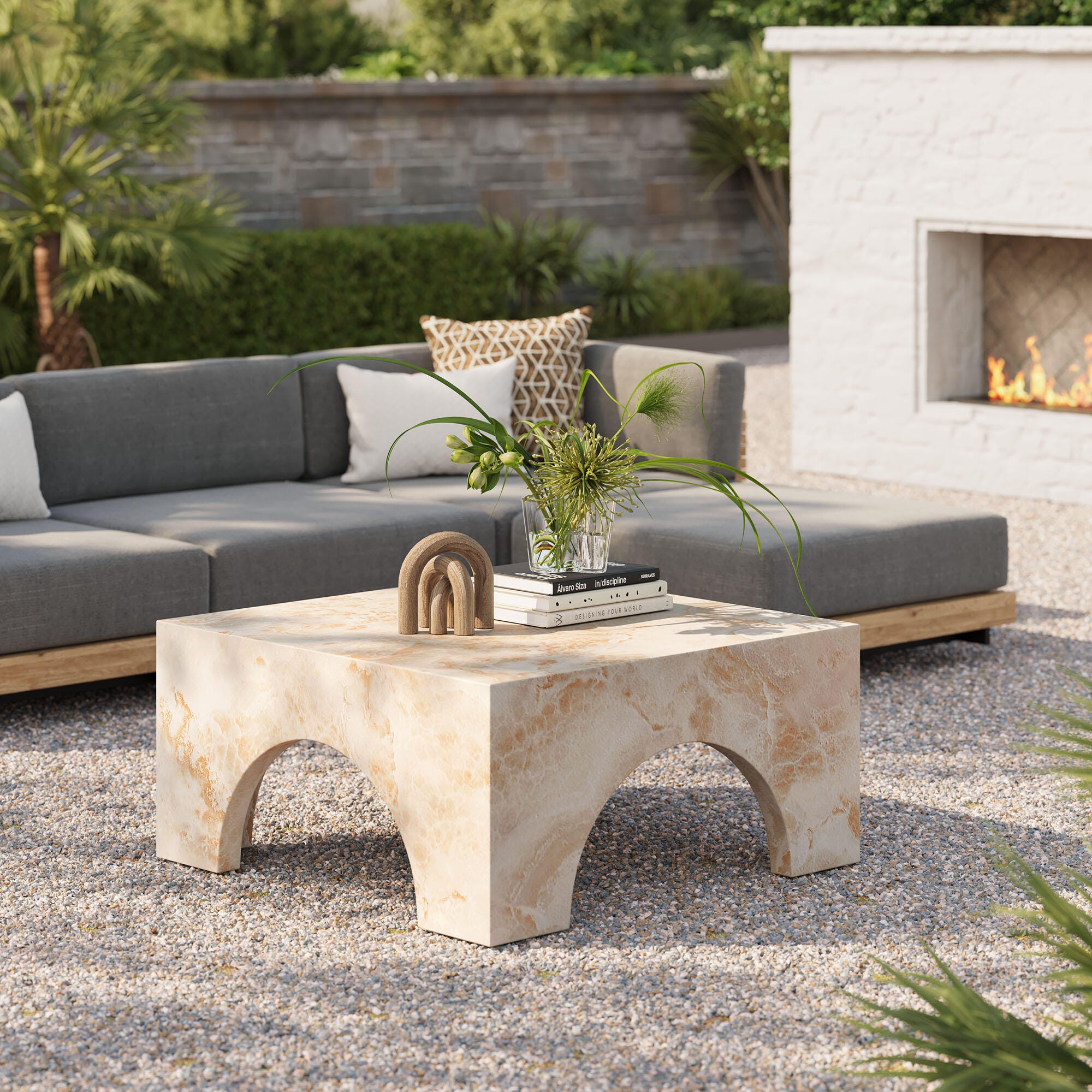 Click here for Modway Valen Outdoor Coffee Table  Honey prices