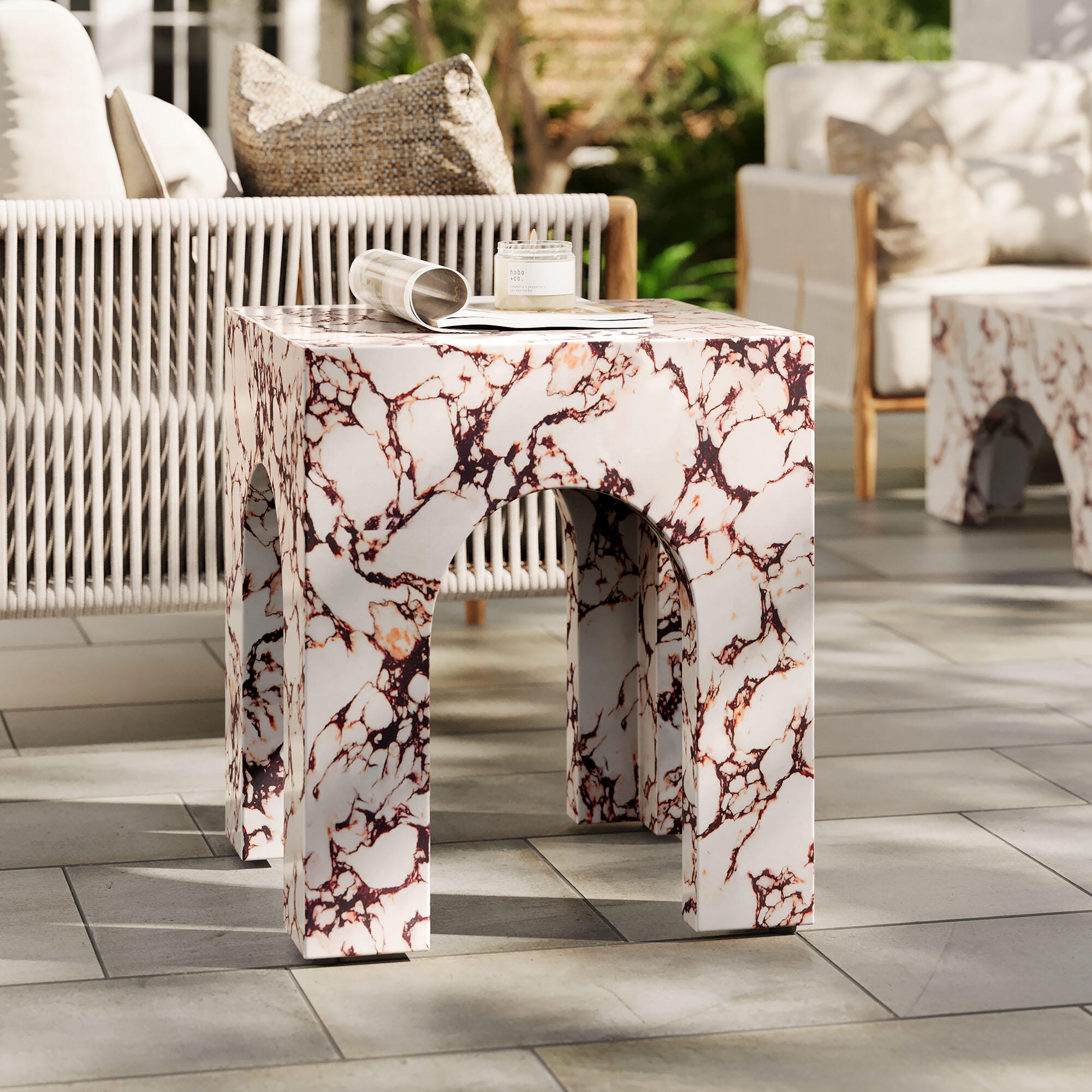 Click here for Modway Valen Outdoor Side Table  Red prices