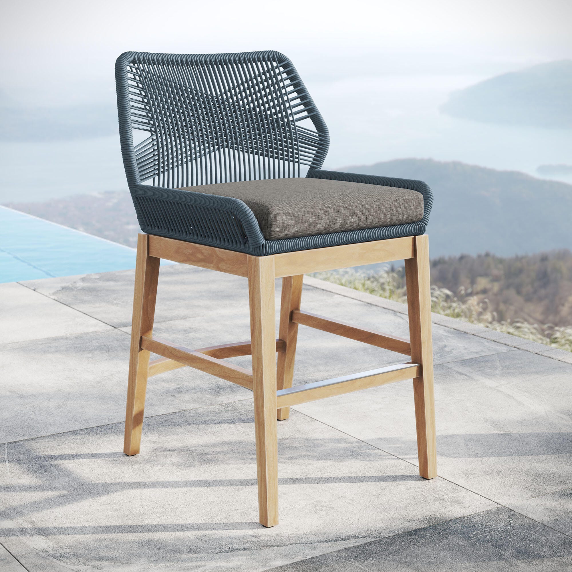 Click here for Modway Wellspring Outdoor Counter Stool  Blue prices
