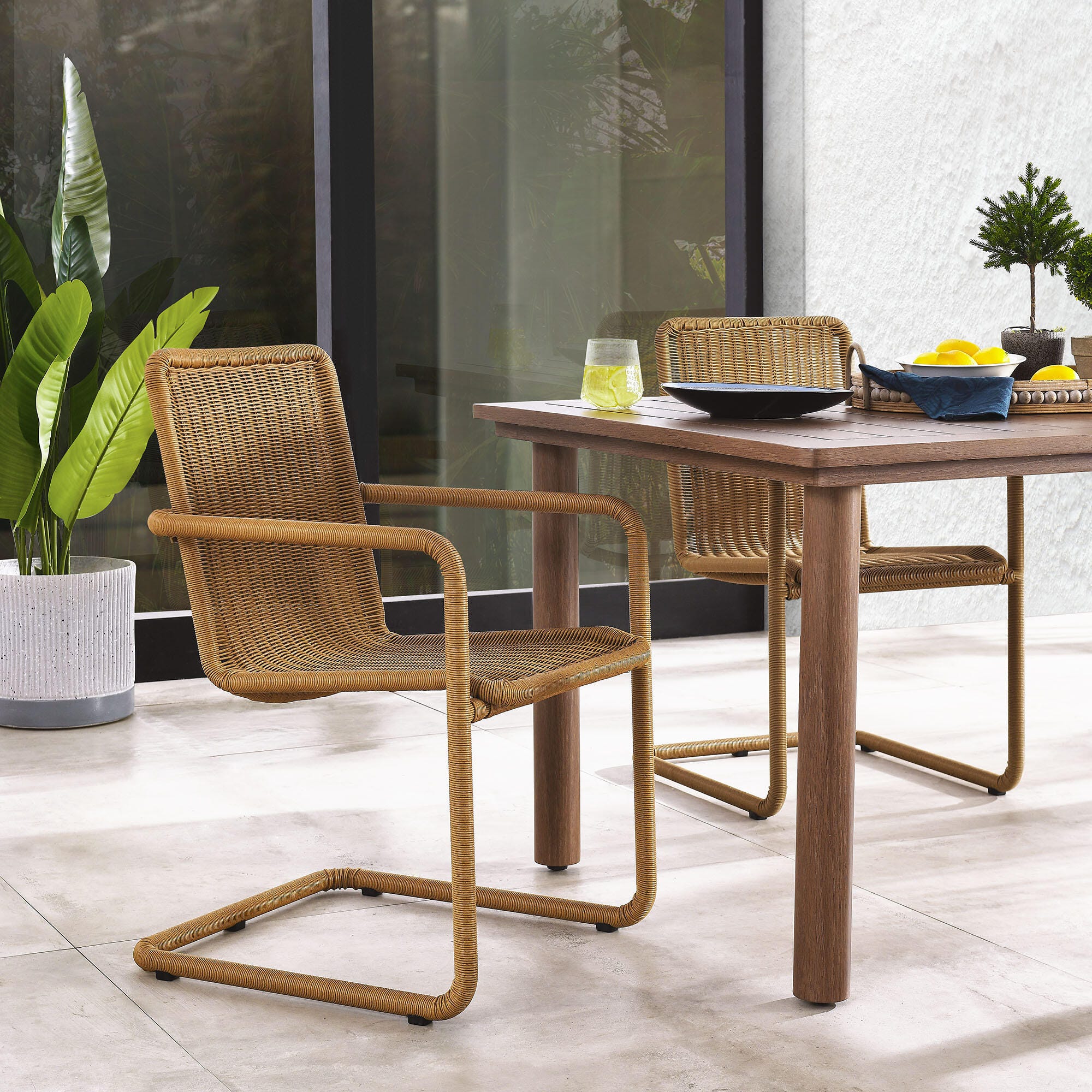 Click here for Modway Abacus Outdoor Dining Chair (Set of 2)  Nat... prices