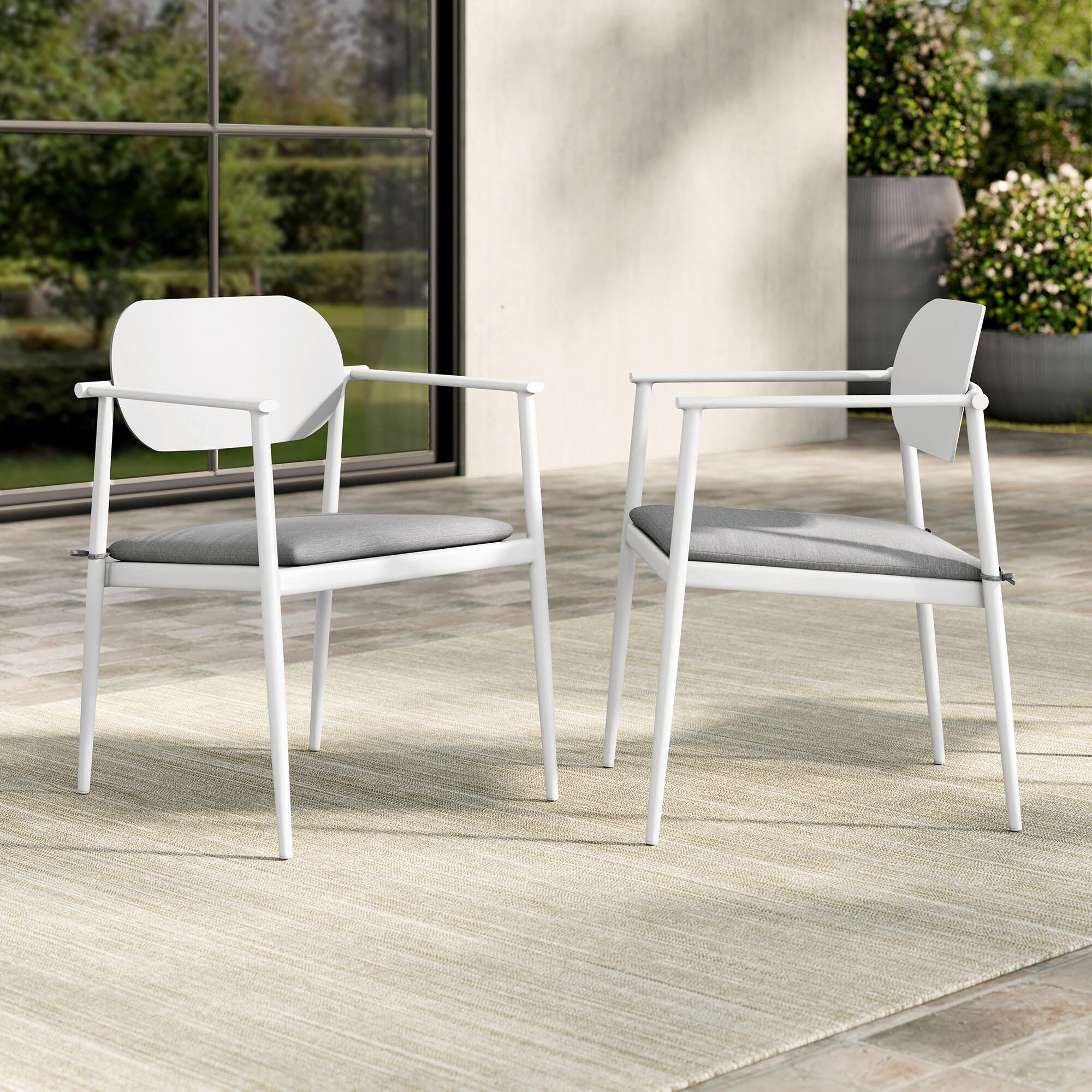 Click here for Modway Aeris Outdoor Dining Chair (Set of 2)  Whit... prices