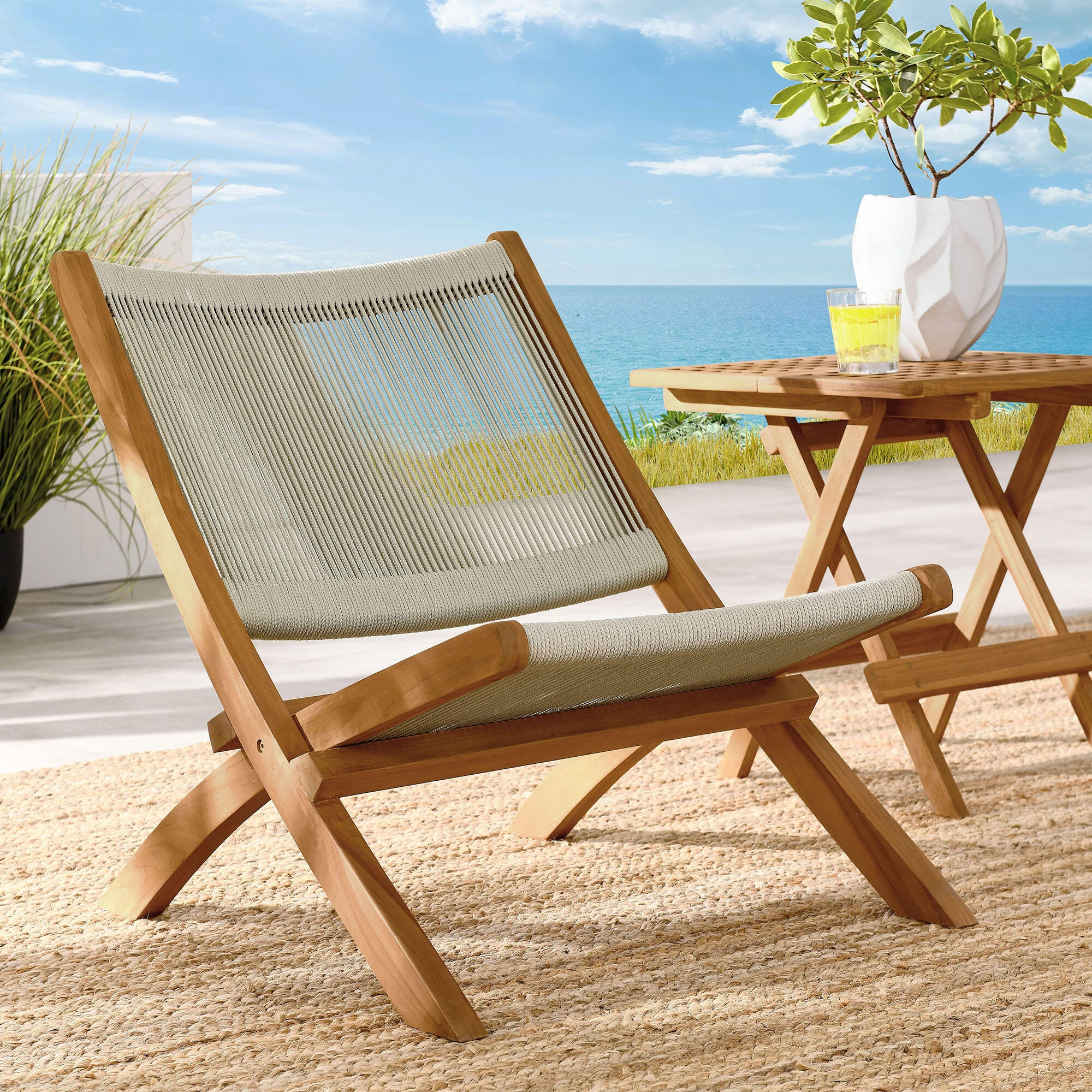 Click here for Modway Vienna Outdoor Lounge Chair  Natural prices