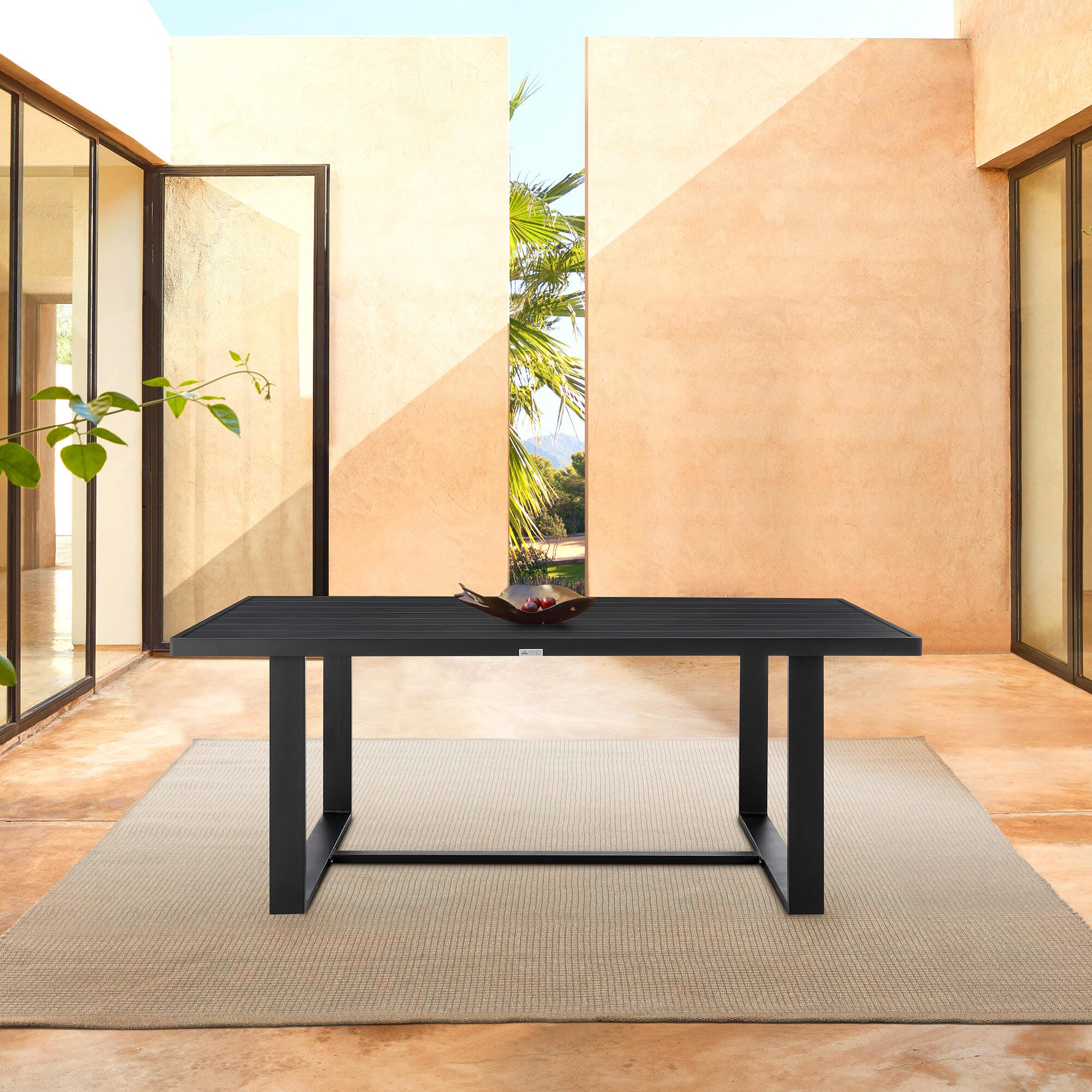 Click here for Armen Living Alegria Outdoor Dining Table  Black prices