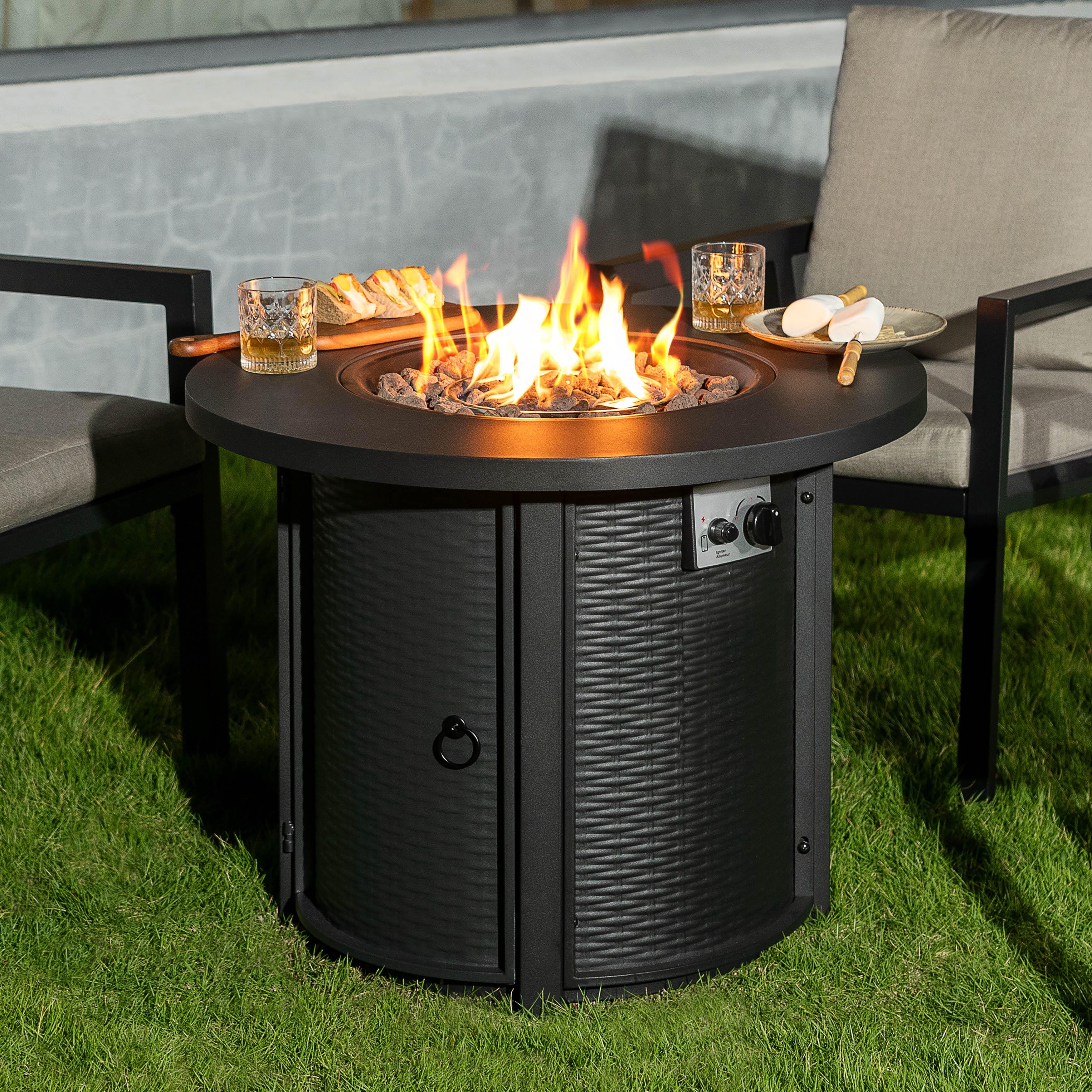 Click here for Nuu Garden Outdoor Round Fire Pit  Black prices