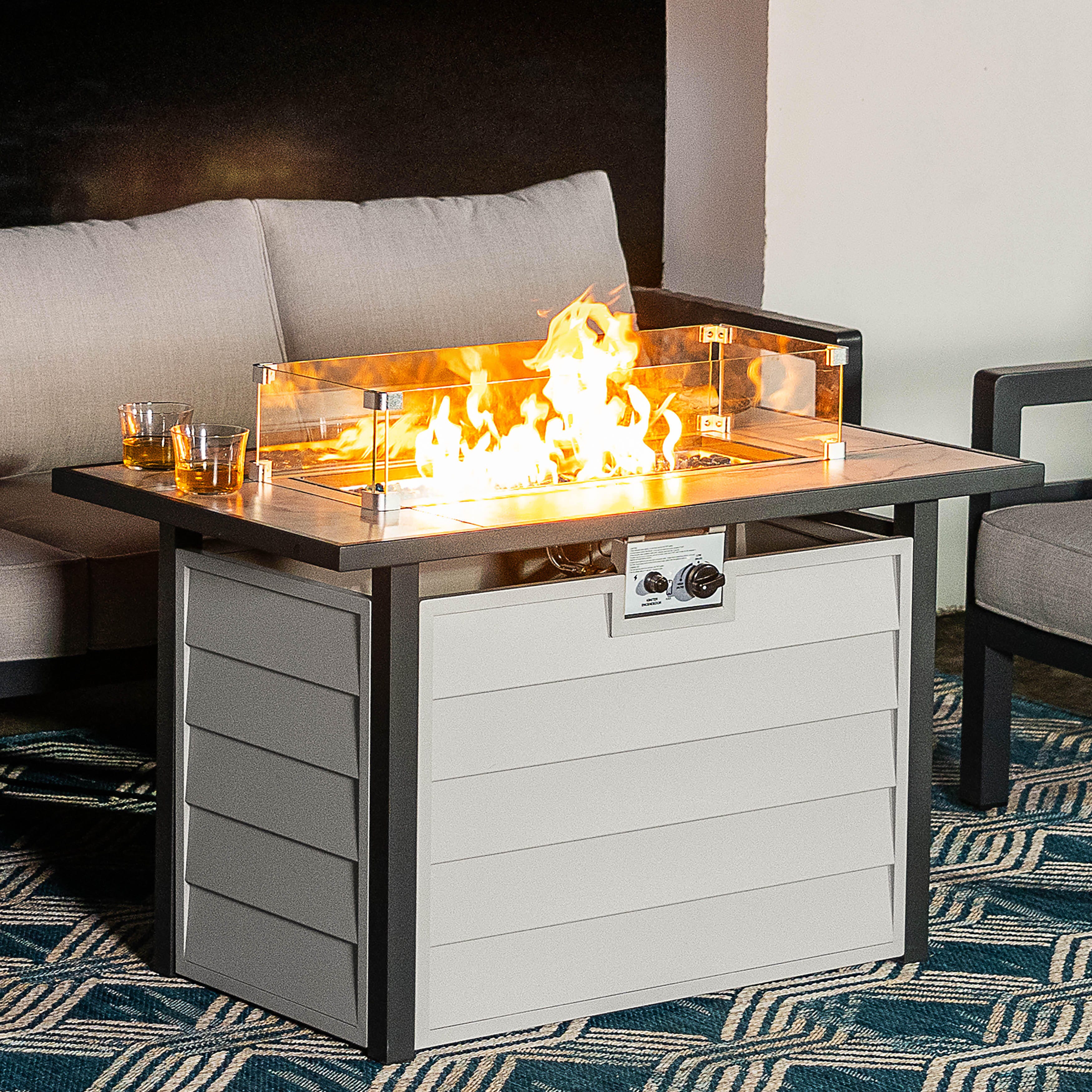 Click here for Nuu Garden Outdoor Closed Fire Pit  Marble/White prices