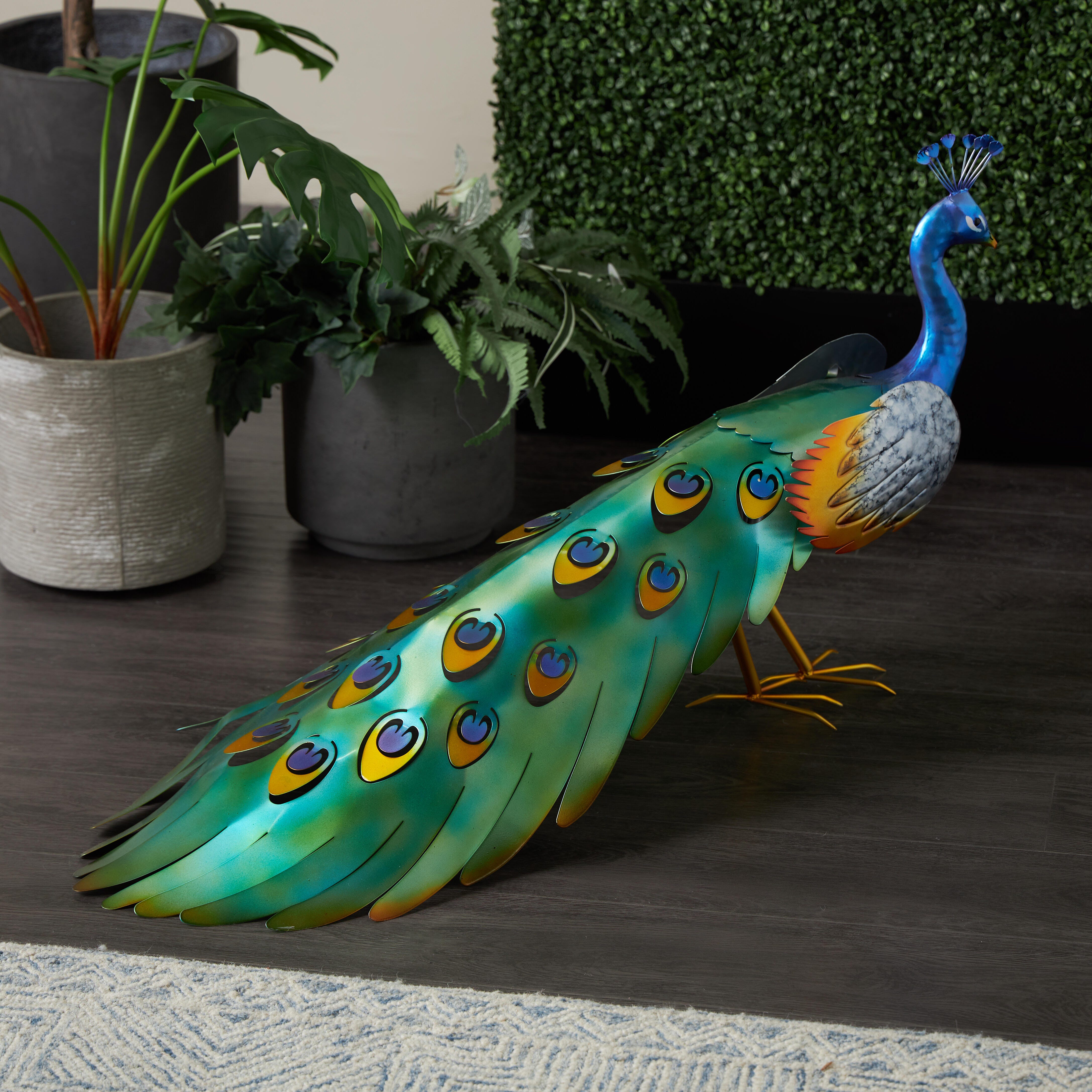 Click here for Bayberry Lane Outdoor Garden Peacock Sculpture  Bl... prices