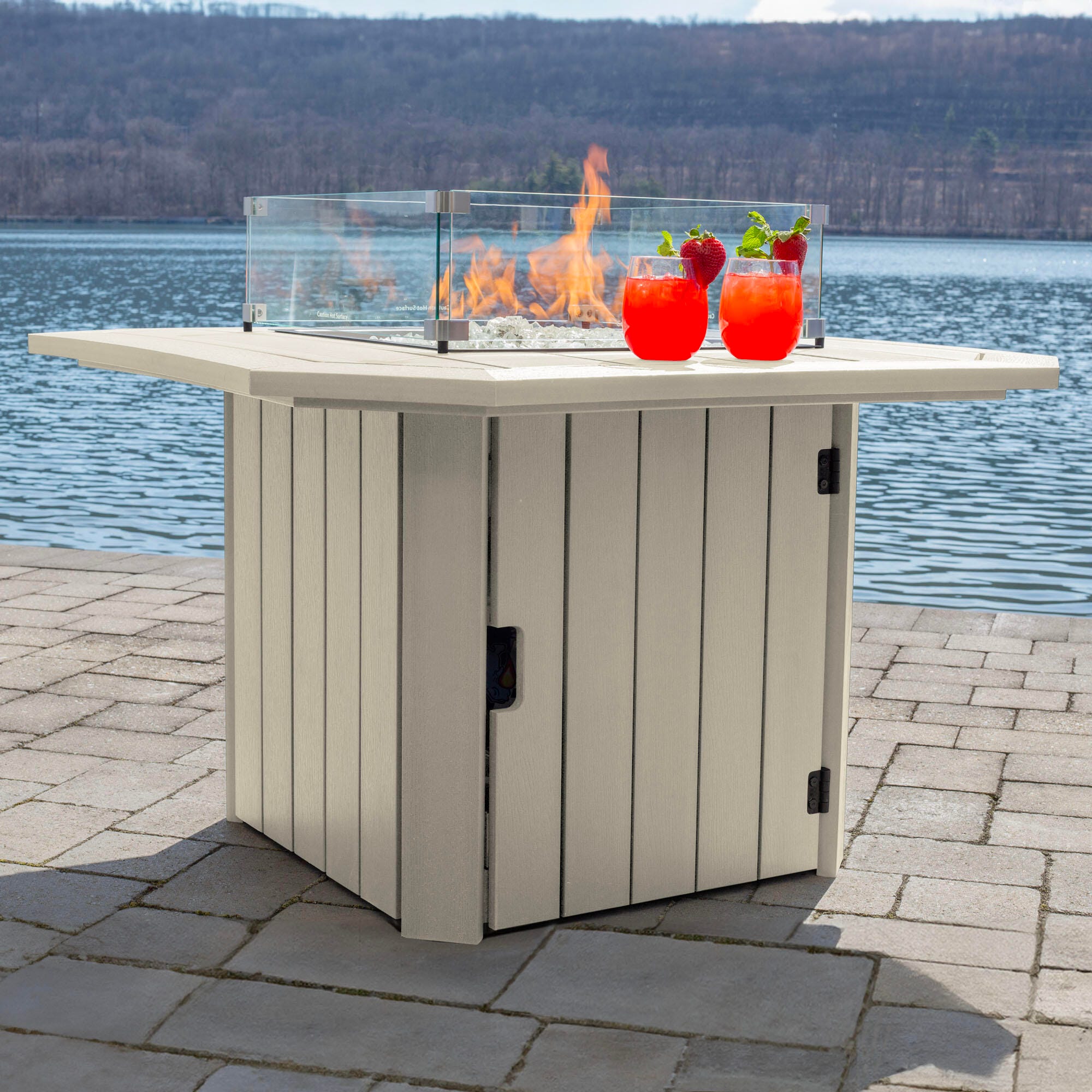 Click here for Highwood Oasis Outdoor Fire Pit Table  Whitewash prices