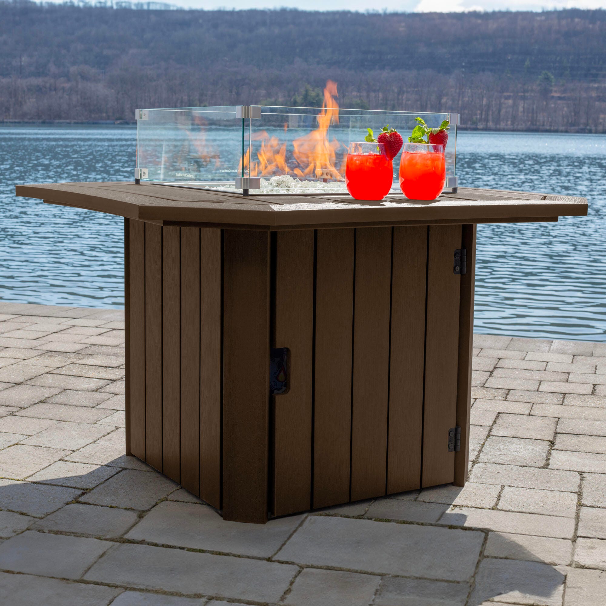 Click here for Highwood Oasis Outdoor Fire Pit Table  Weathered A... prices