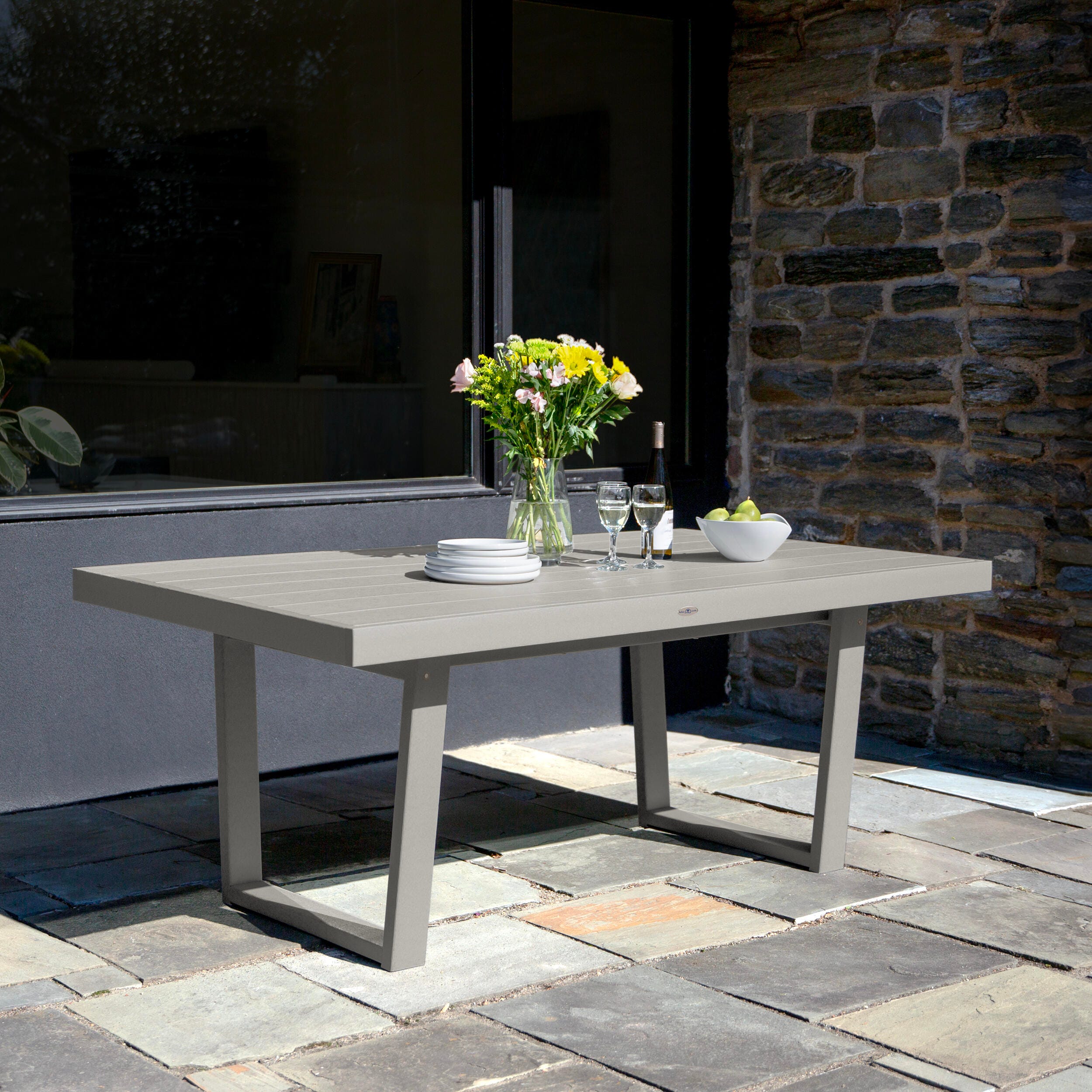 Click here for Bahia Verde Haven Outdoor Dining Table  Cove Gray prices