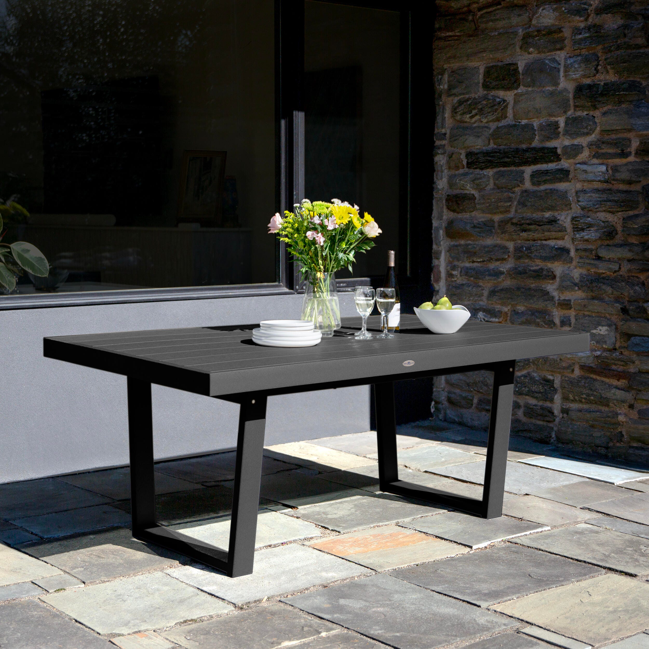 Click here for Bahia Verde Haven Outdoor Dining Table  Black Sand prices