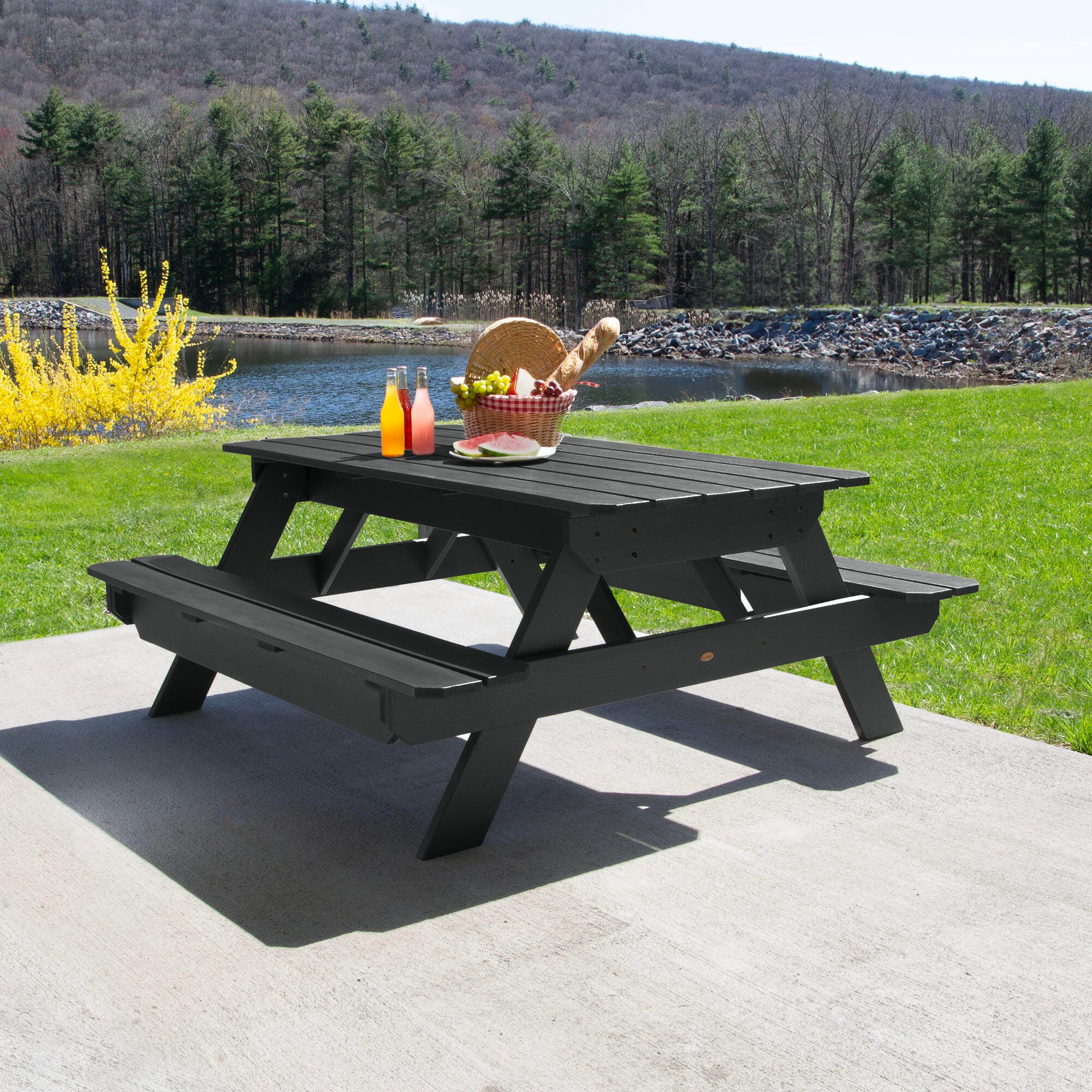 Click here for Highwood Hometown Outdoor Picnic Table  Black prices