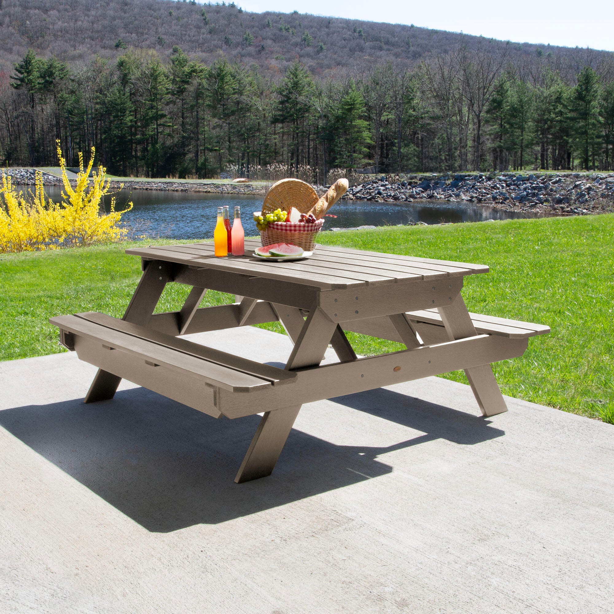 Click here for Highwood Hometown Outdoor Picnic Table  Woodland B... prices