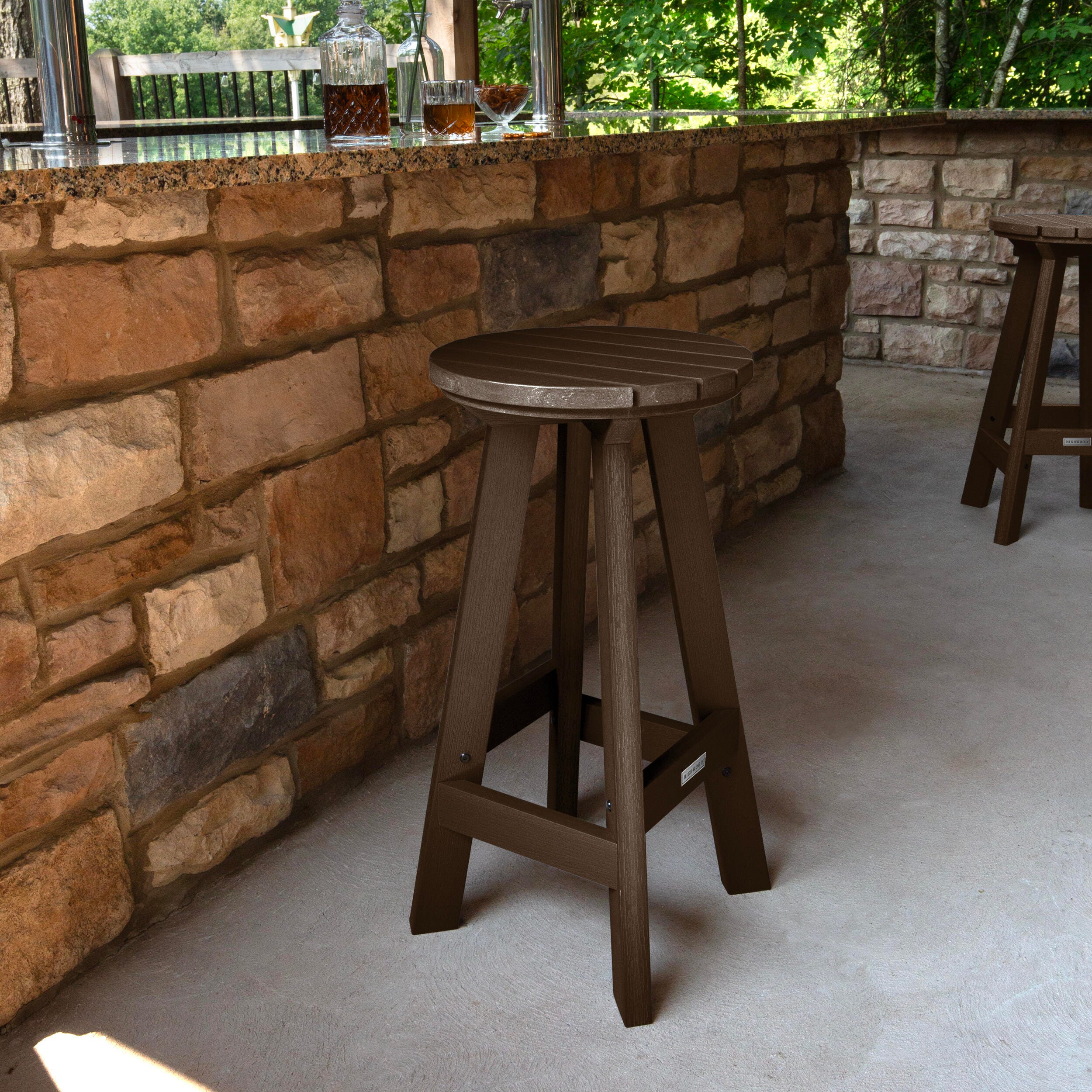 Click here for Highwood Birch Outdoor Bar Stool  Weathered Acorn prices