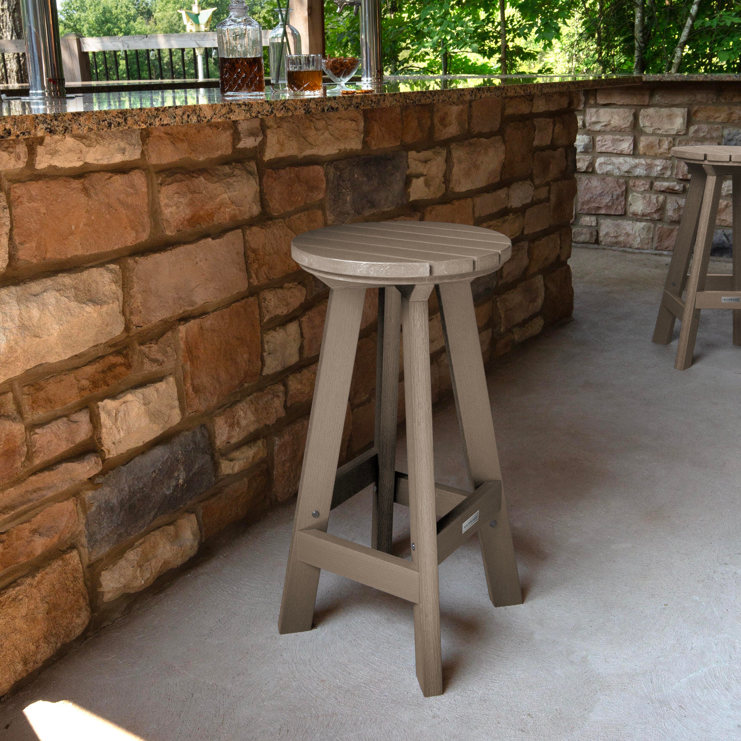 Click here for Highwood Birch Outdoor Bar Stool  Woodland Brown prices