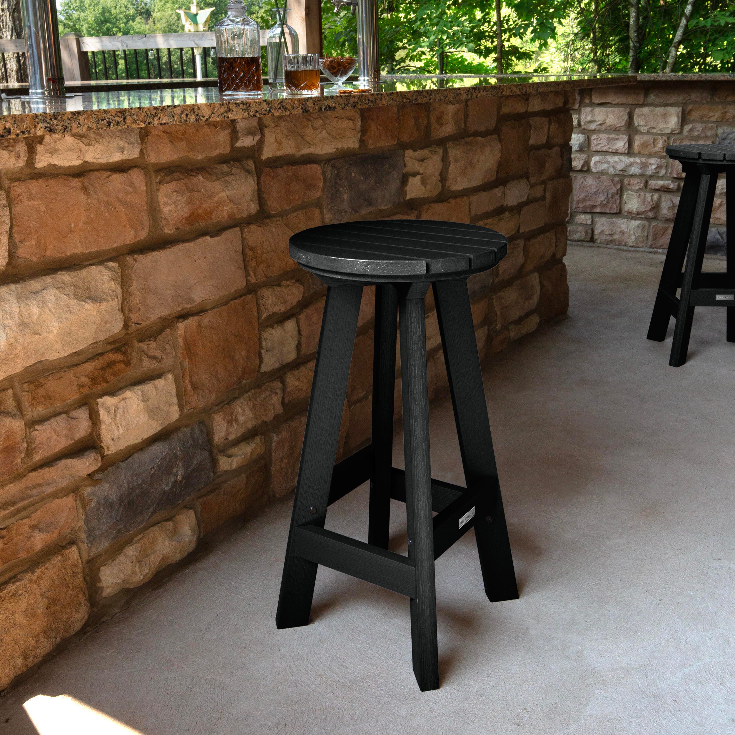 Click here for Highwood Birch Outdoor Bar Stool  Black prices