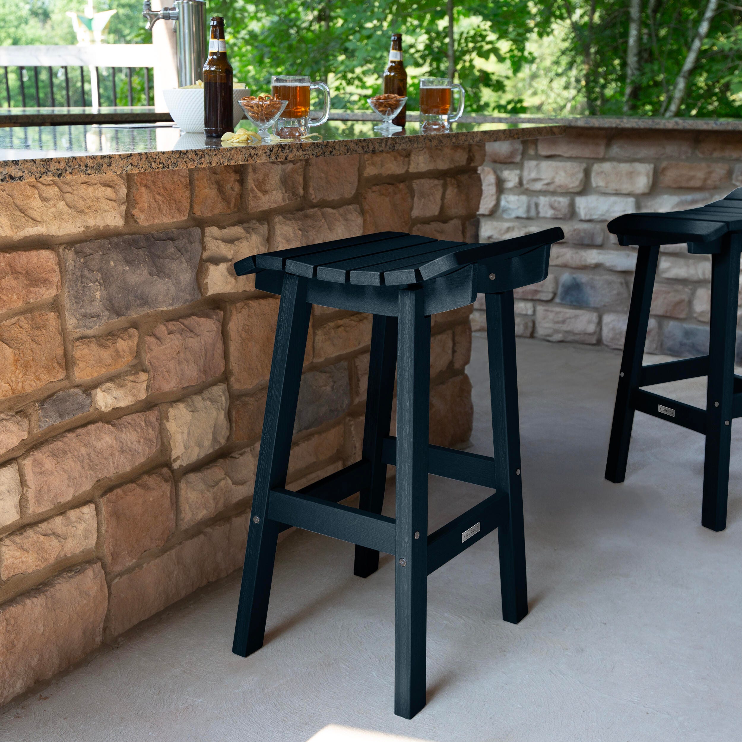 Click here for Highwood Summit Outdoor Bar Stool  Federal Blue prices