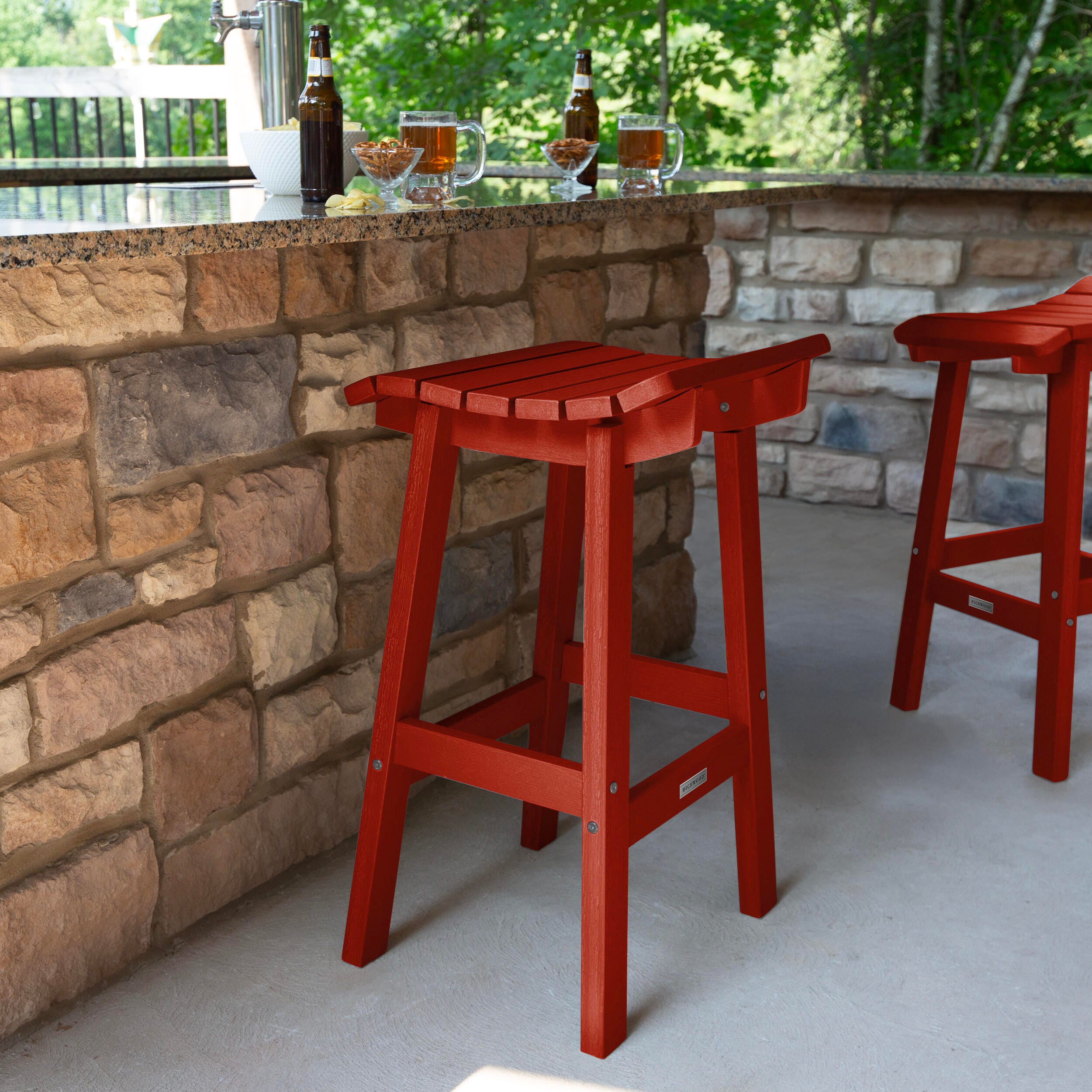 Click here for Highwood Summit Outdoor Bar Stool  Rustic Red prices