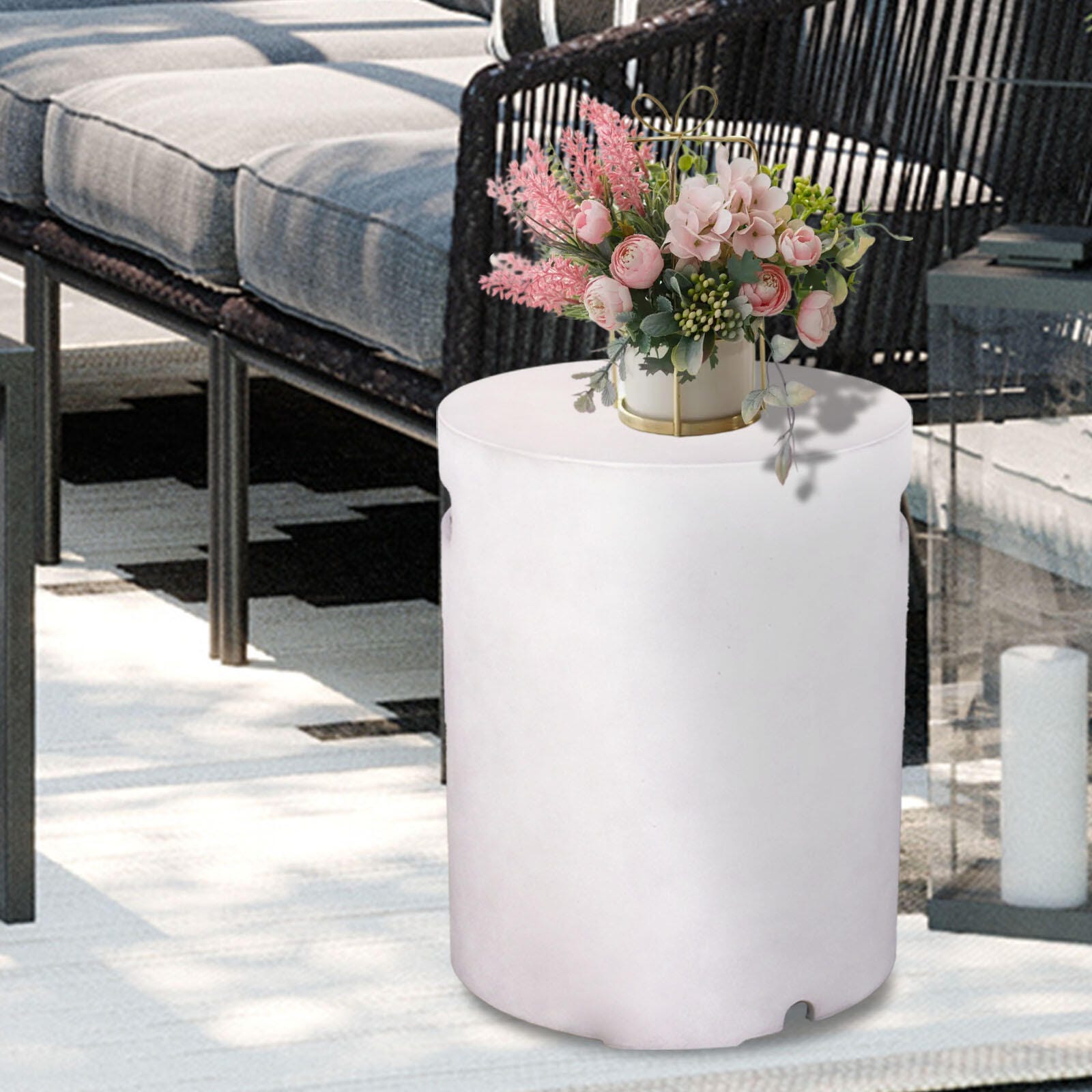Click here for Afterglow Outdoor Side Table  White prices