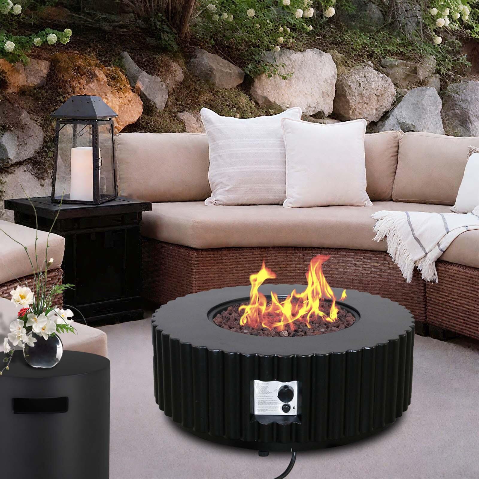 Click here for Afterglow Outdoor Round Firepit  Black prices