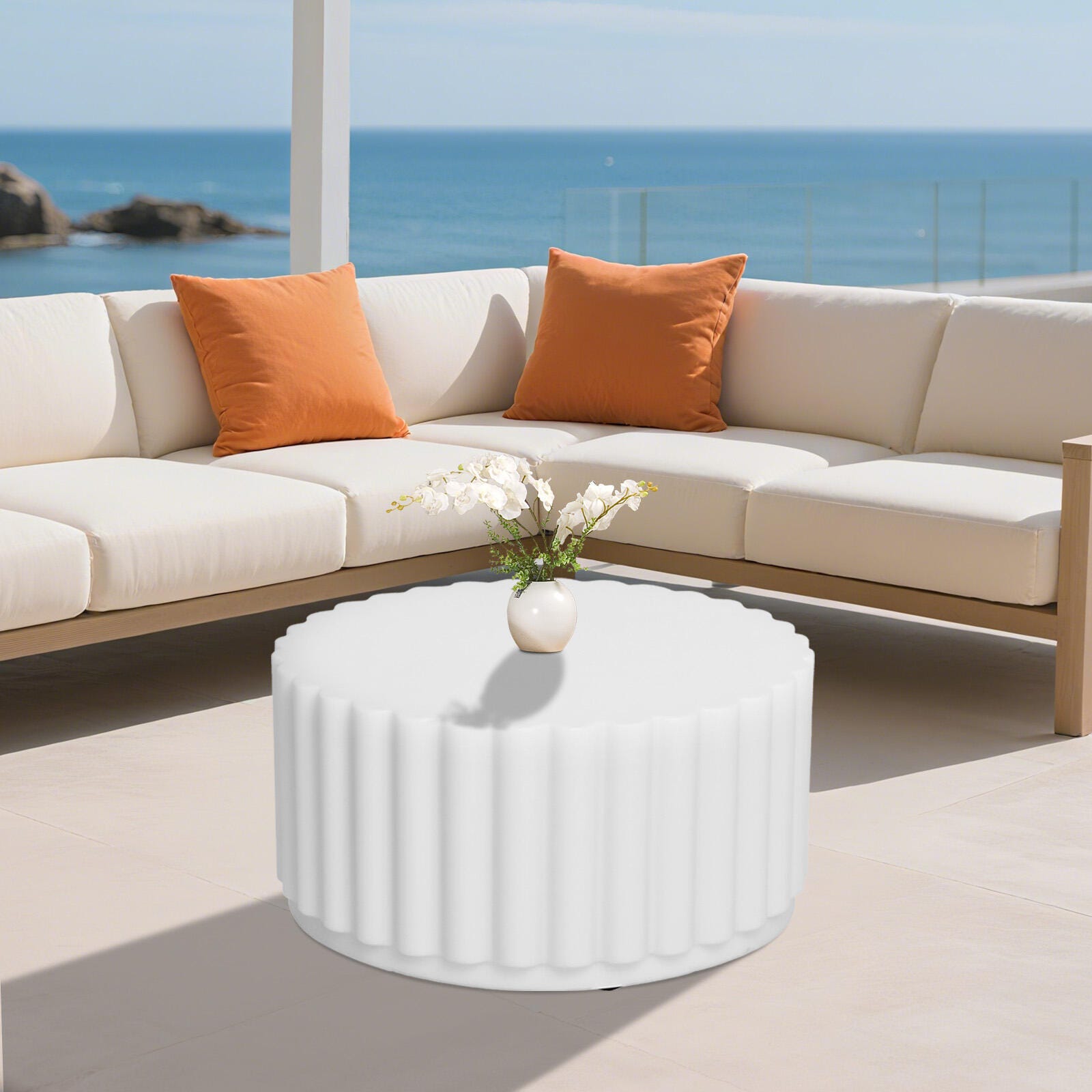 Click here for Afterglow Outdoor Round Firepit  White prices