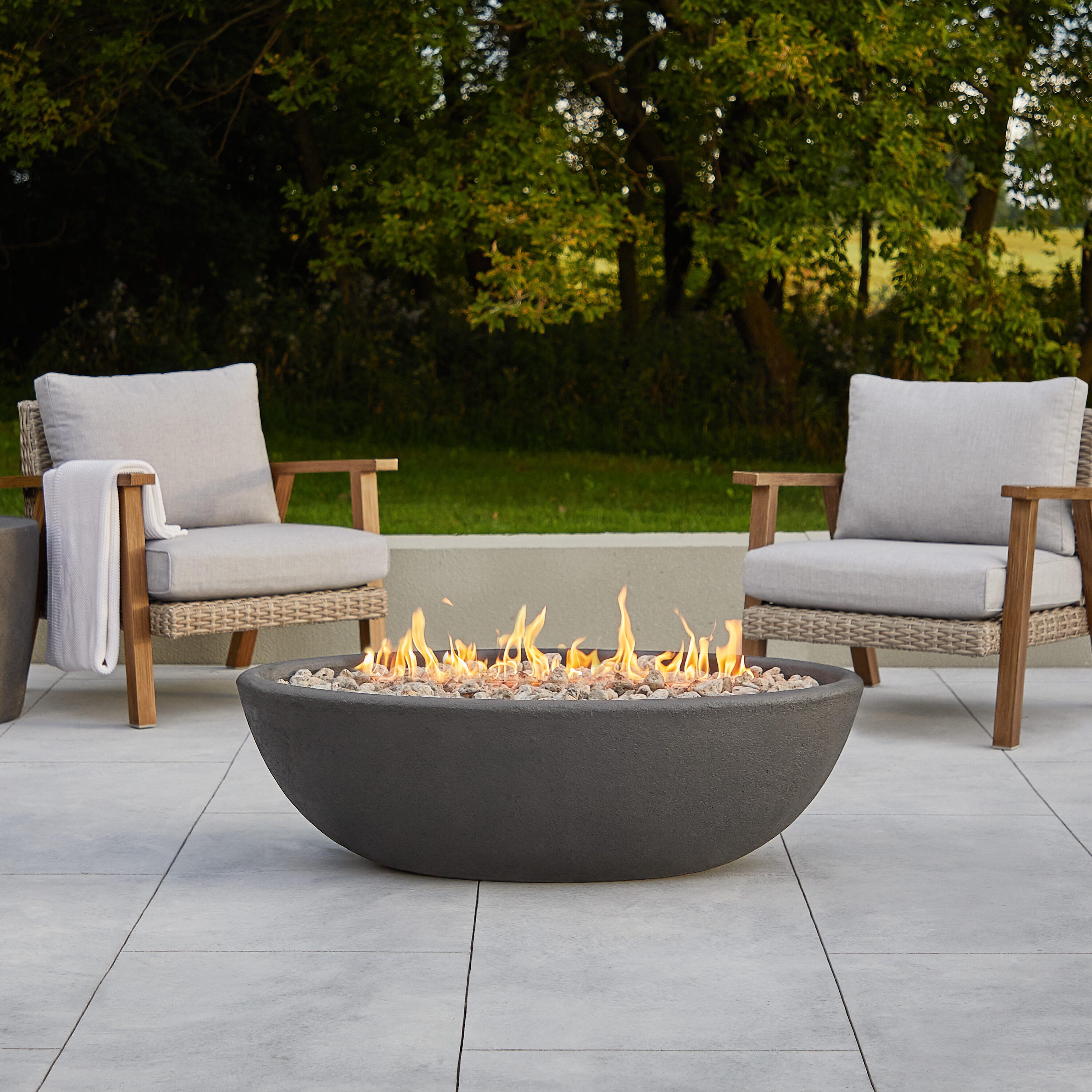 Click here for Real Flame Riverside Outdoor Oval Fire Pit Bowl  S... prices