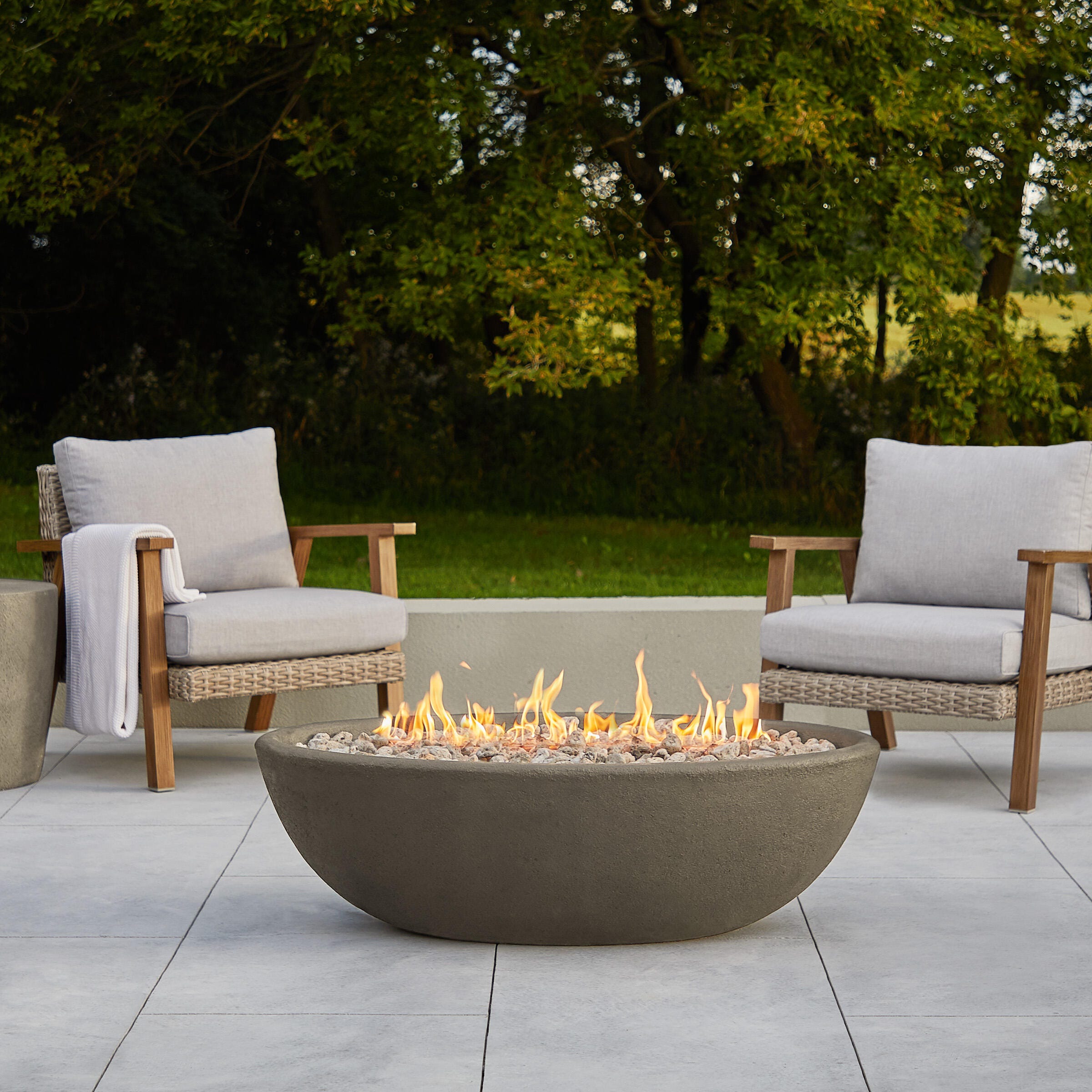 Click here for Real Flame Riverside Outdoor Oval Fire Pit Bowl  G... prices