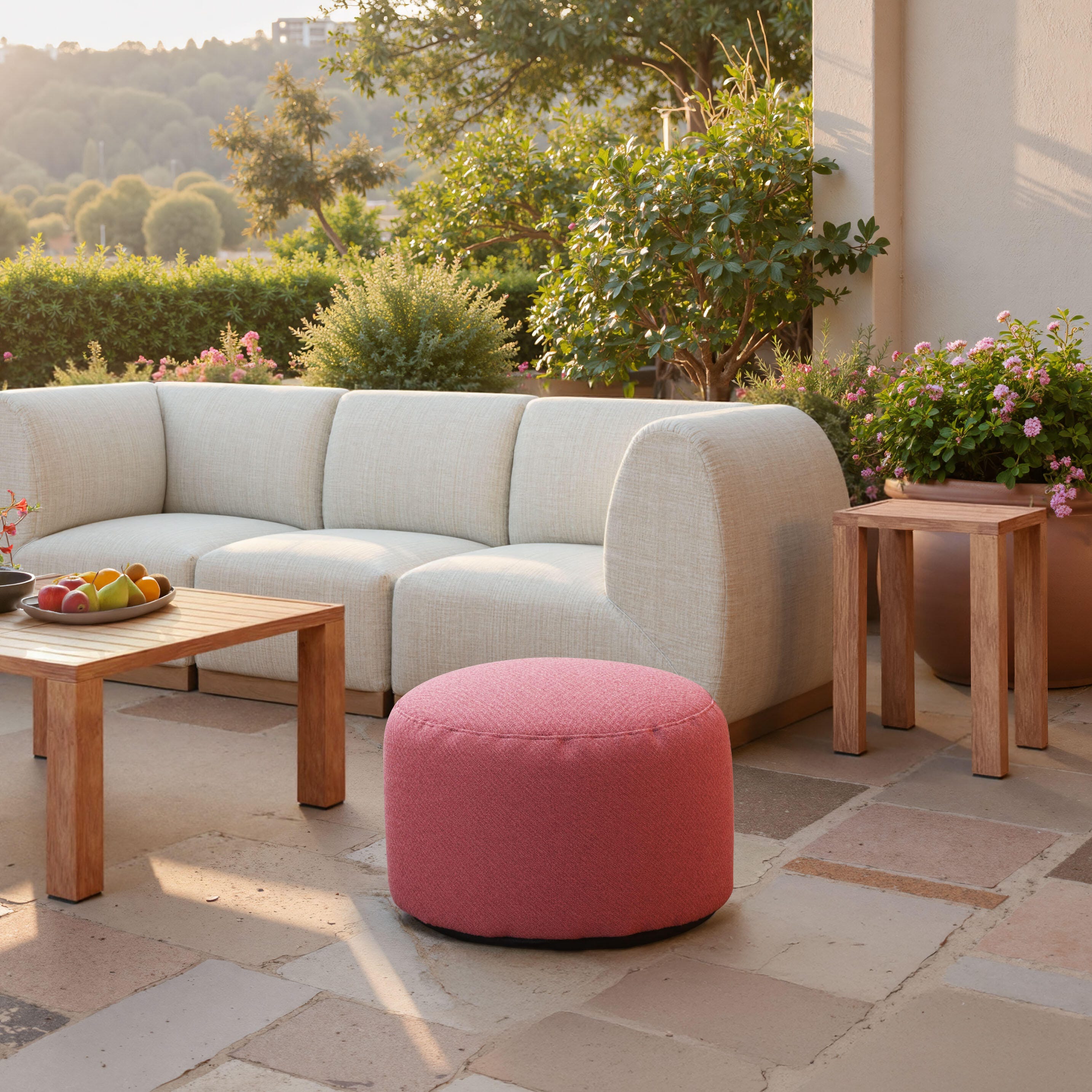 Click here for ZUO Aruz Outdoor Ottoman  Red prices