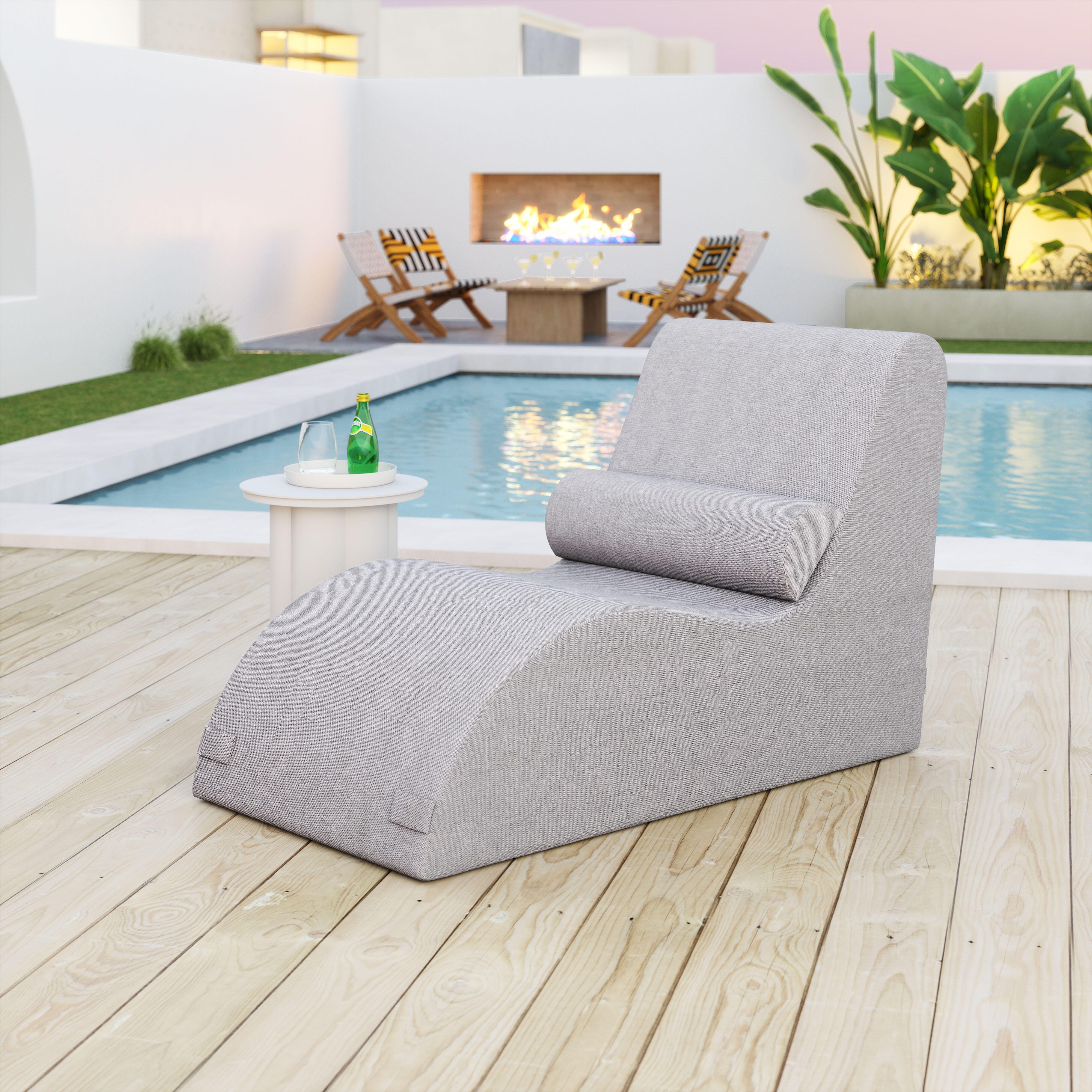 Click here for ZUO Luanda Outdoor Lounge Chaise  Gray prices