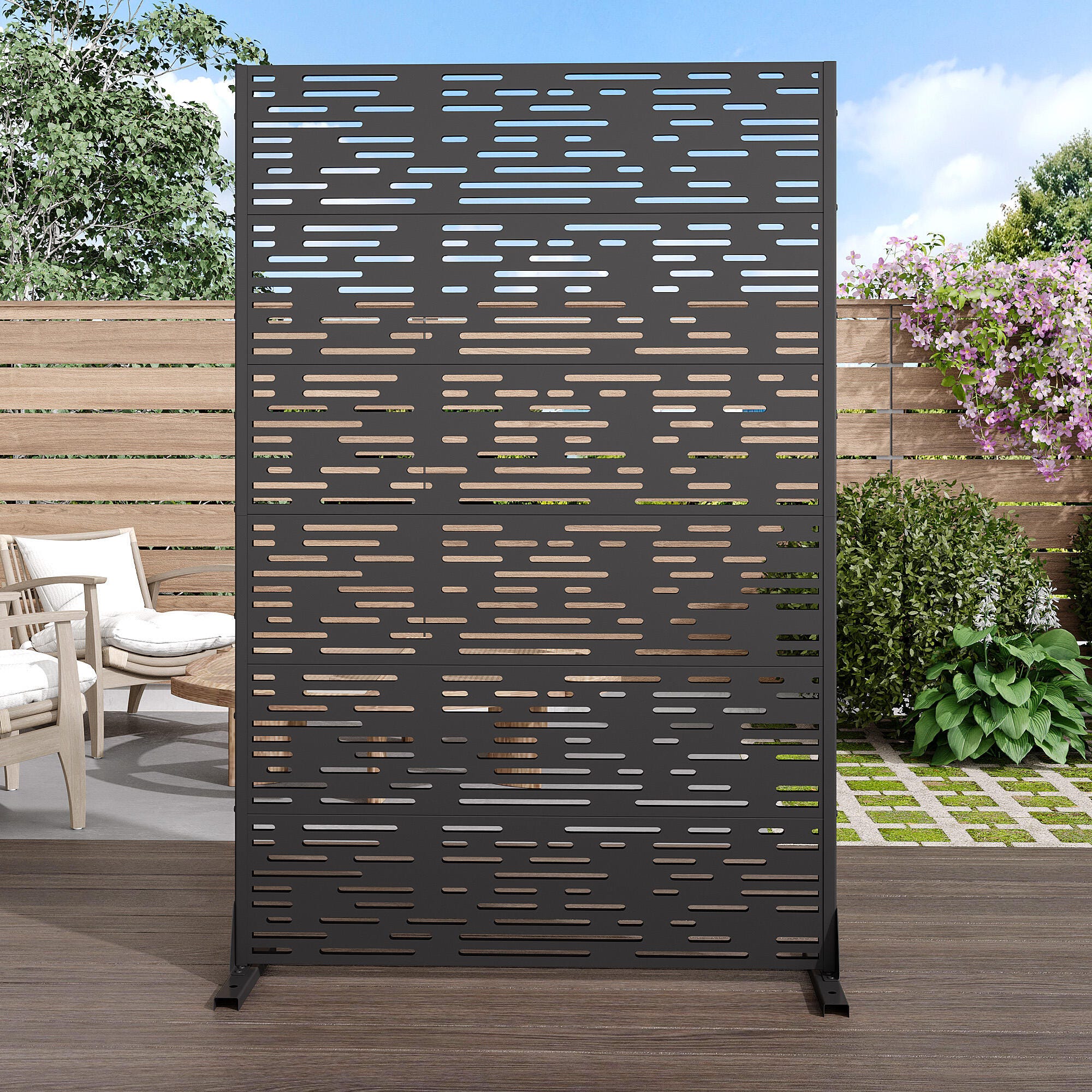 Click here for Dovelina Verano 72 Outdoor Shadow Pattern Rustproo... prices