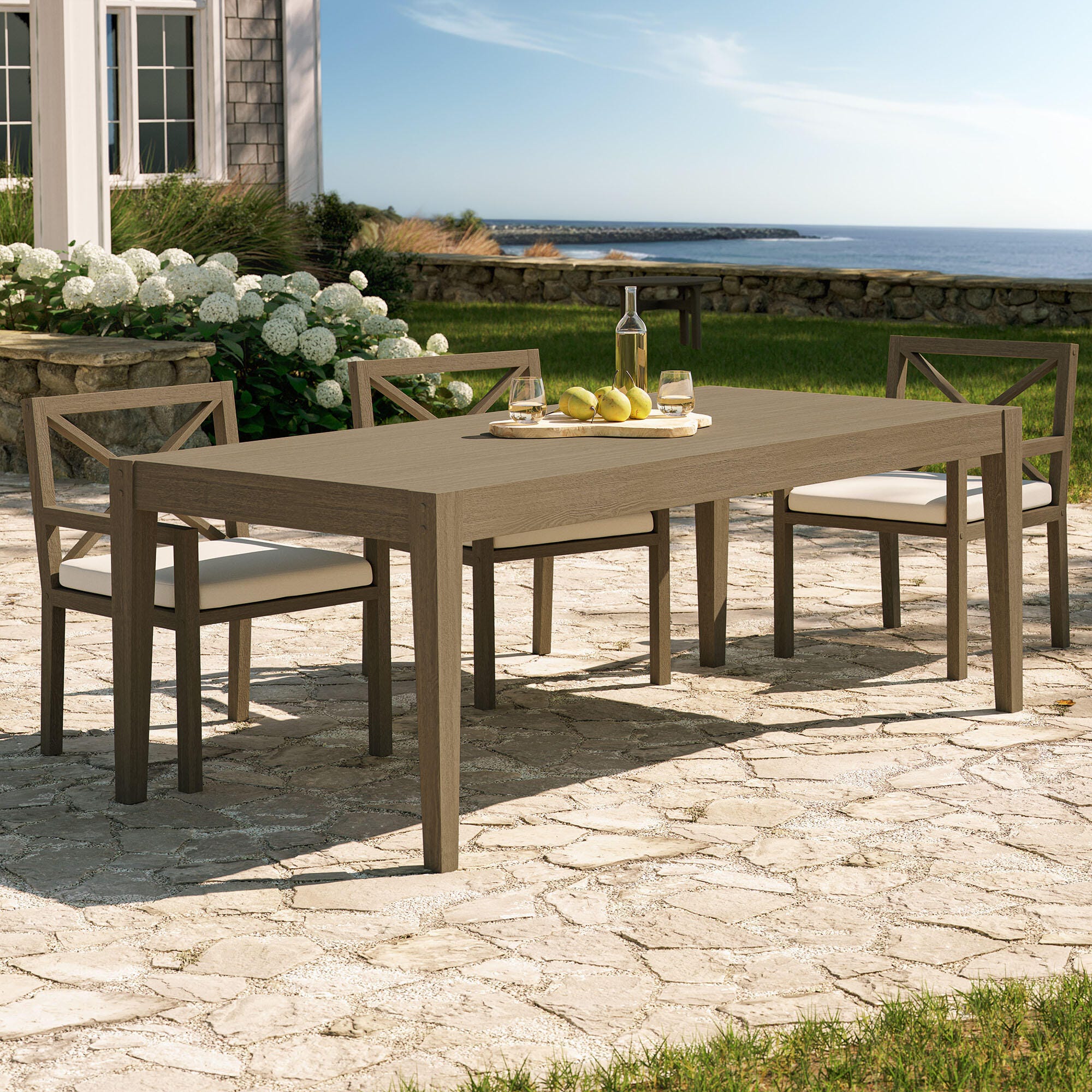 Click here for Modway Northlake Outdoor Dining Table  Weathered G... prices