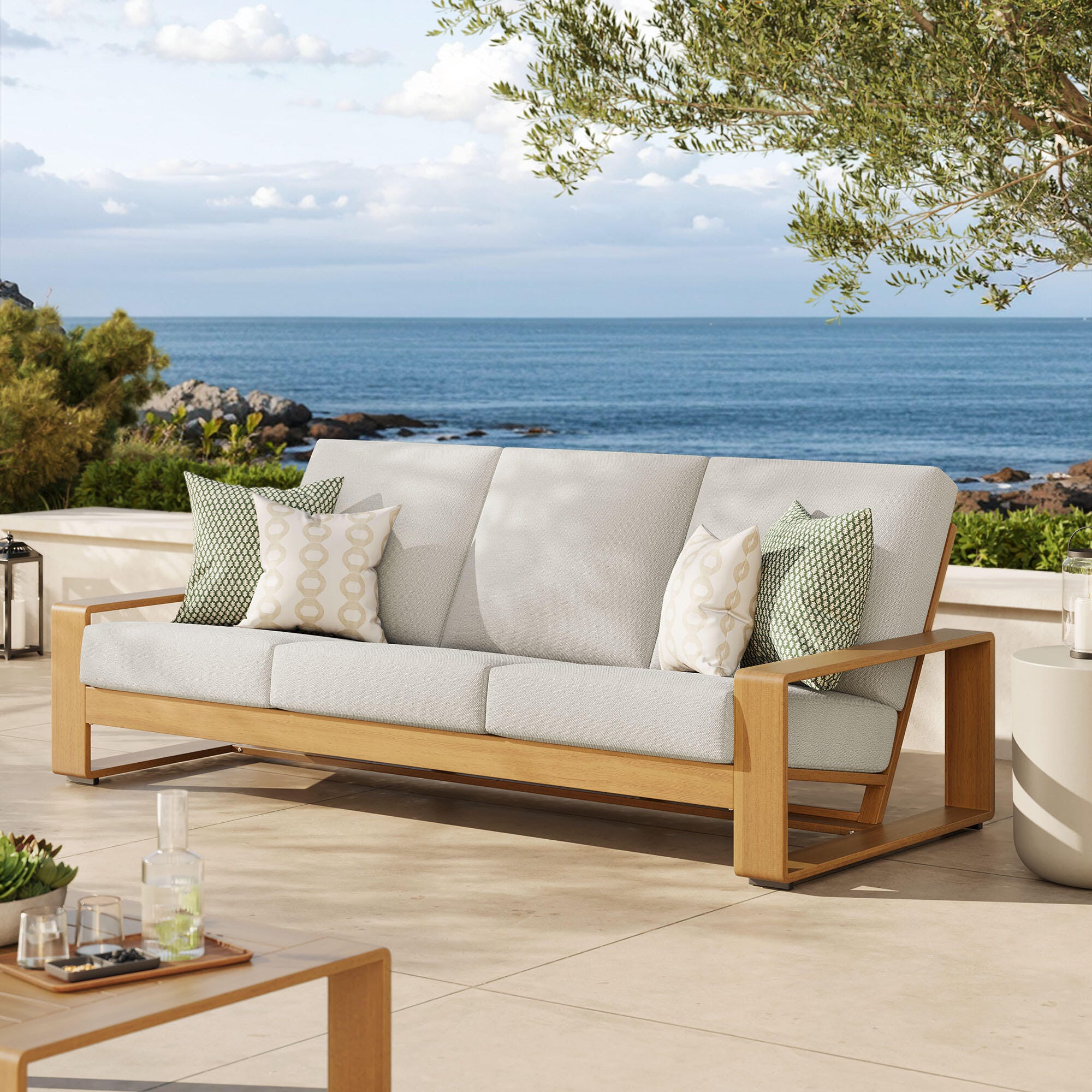 Click here for Modway Lirienne Outdoor Sofa  Ivory/Natural prices