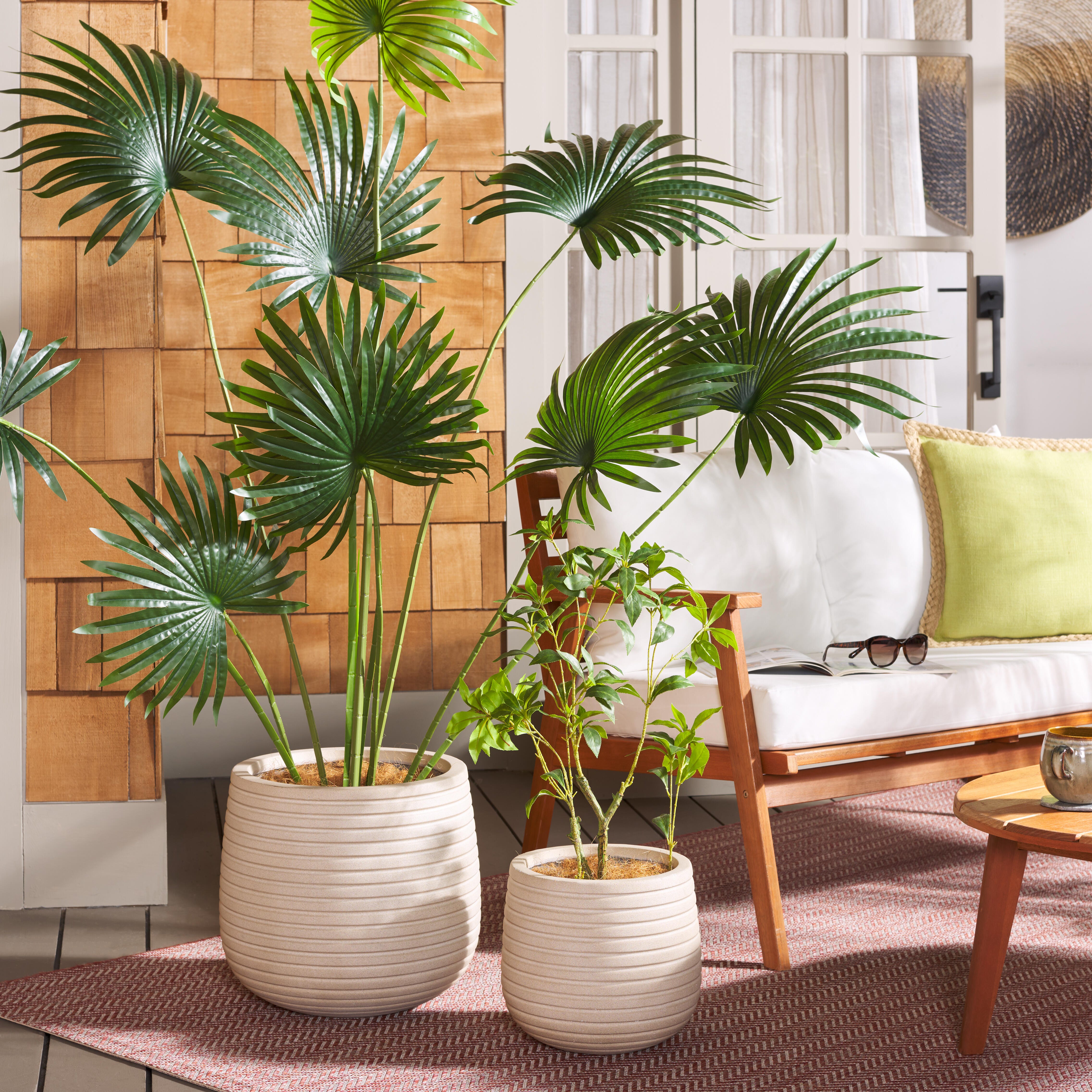 Click here for Safavieh Jasper Outdoor Planter (Set of 2)  Beige prices