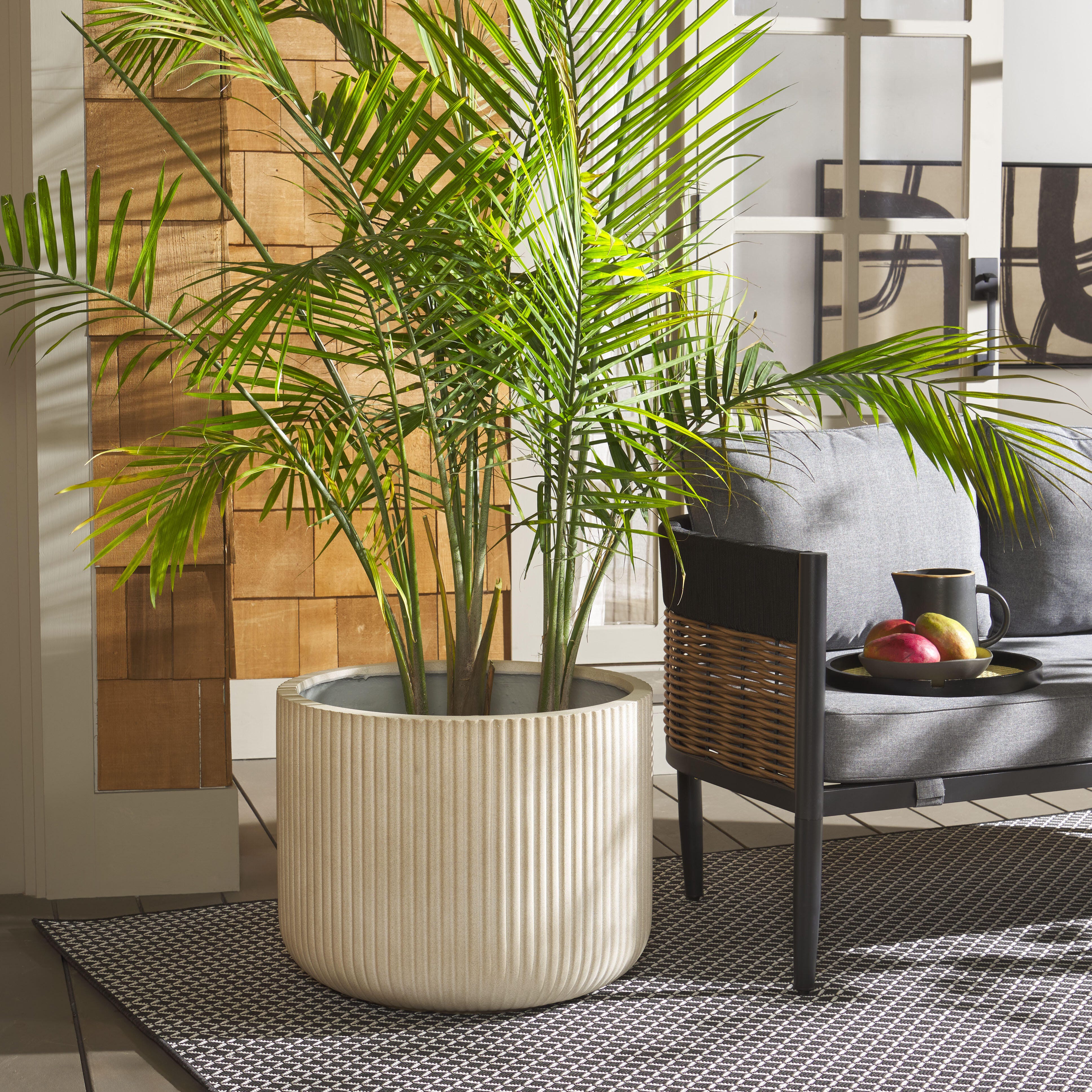 Click here for Safavieh Lucca Outdoor Large Planter  Beige prices