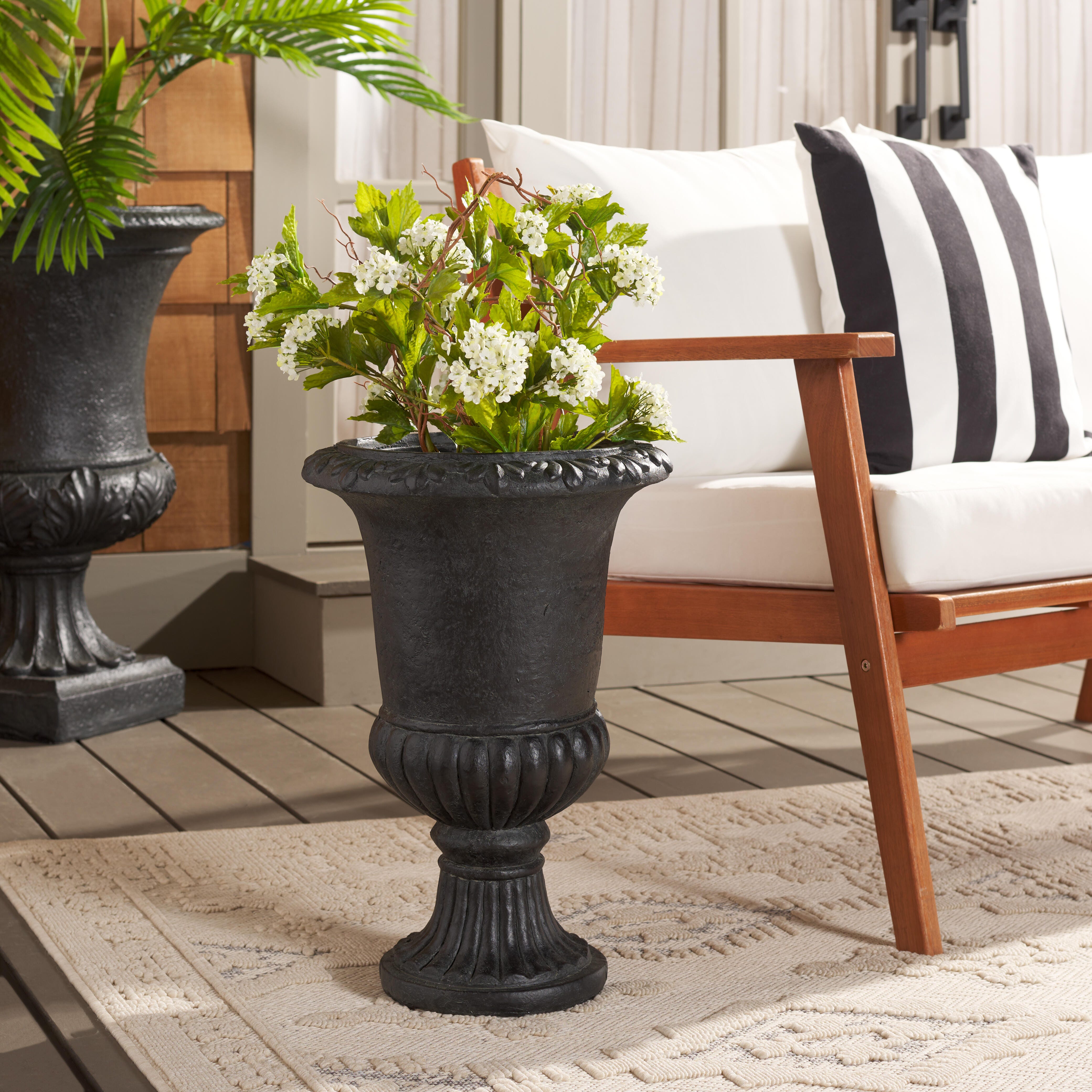 Click here for Safavieh Paul Outdoor Planter  Black prices