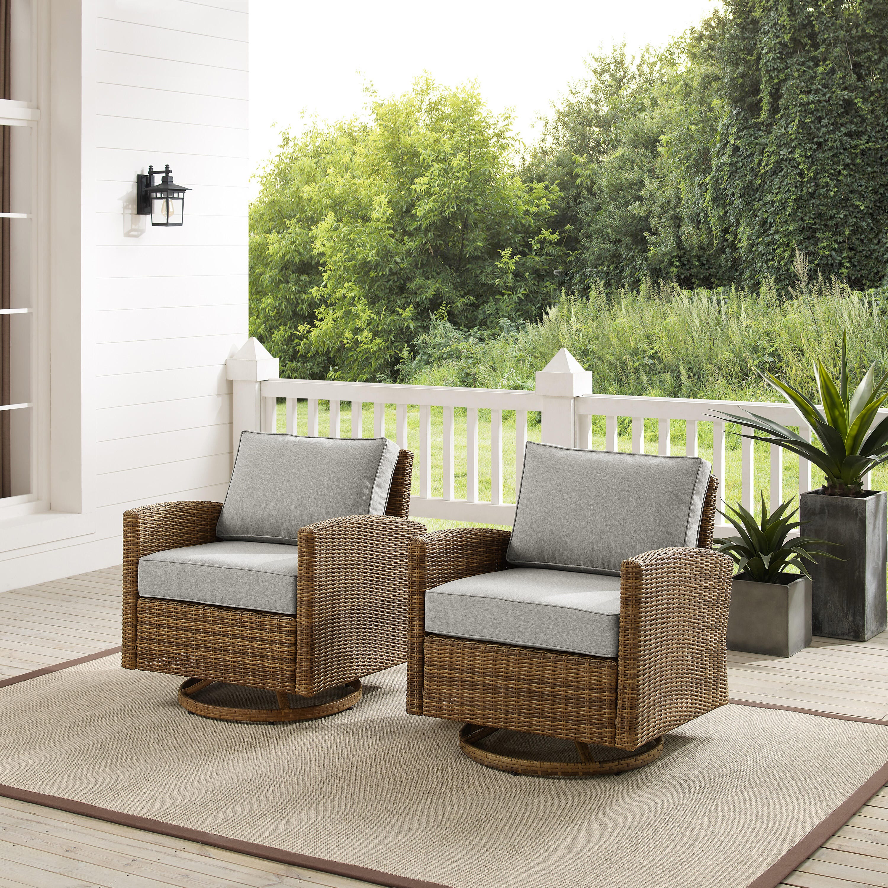 Click here for Bradenton Outdoor Swivel Rocker Chairs  Gray prices