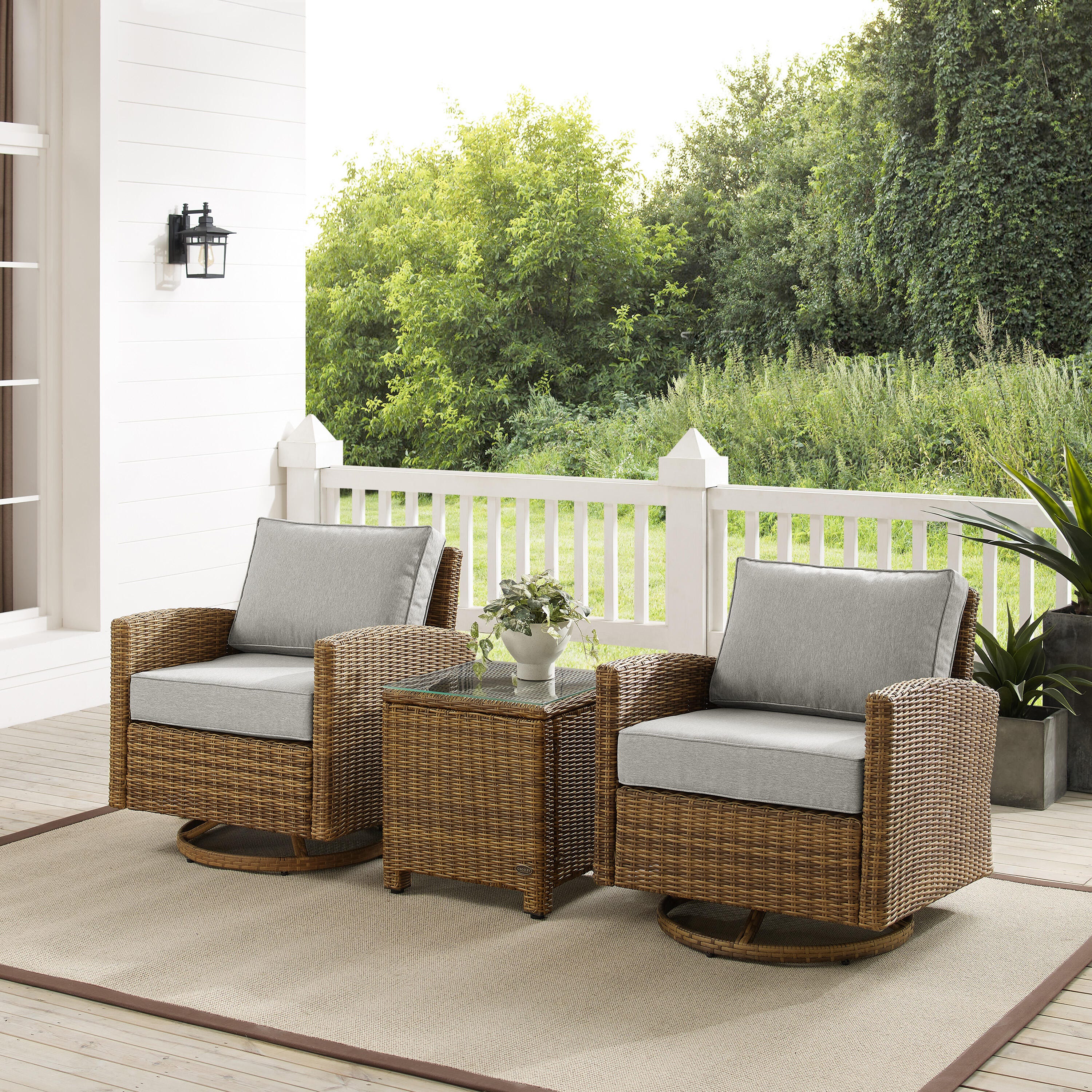 Click here for Bradenton Outdoor Swivel Rocker Chairs with End Ta... prices