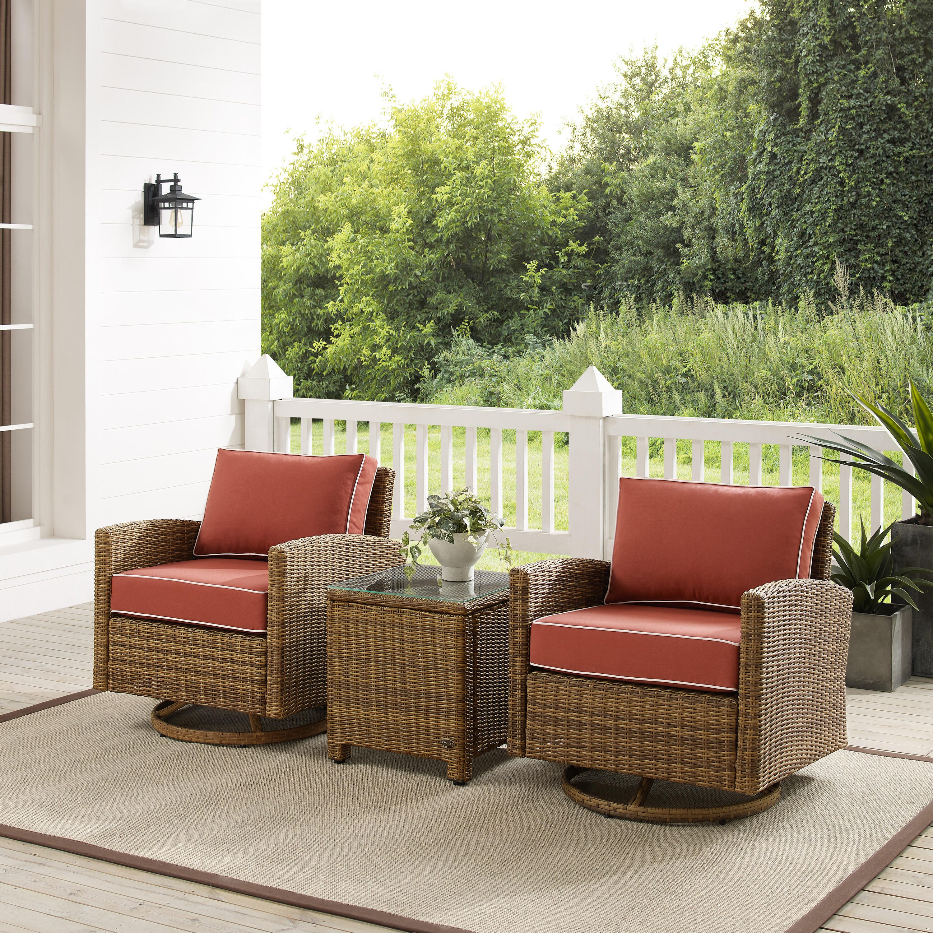 Click here for Bradenton Outdoor Swivel Rocker Chairs with End Ta... prices