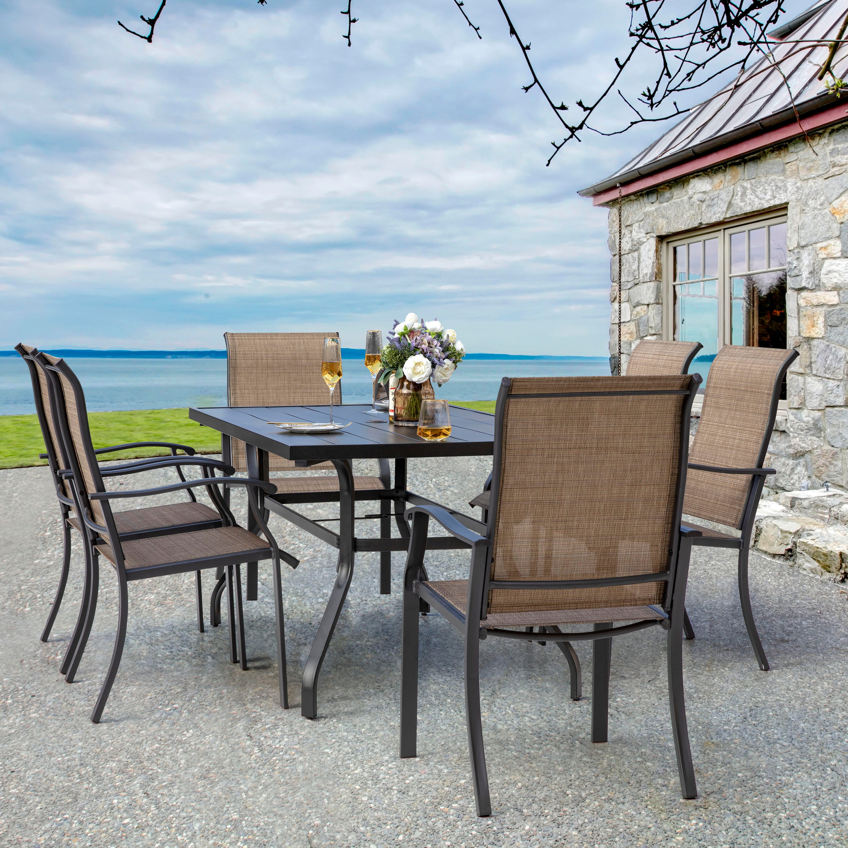 Click here for Nuu Garden Outdoor Dining Table and 6 Chairs  Brow... prices