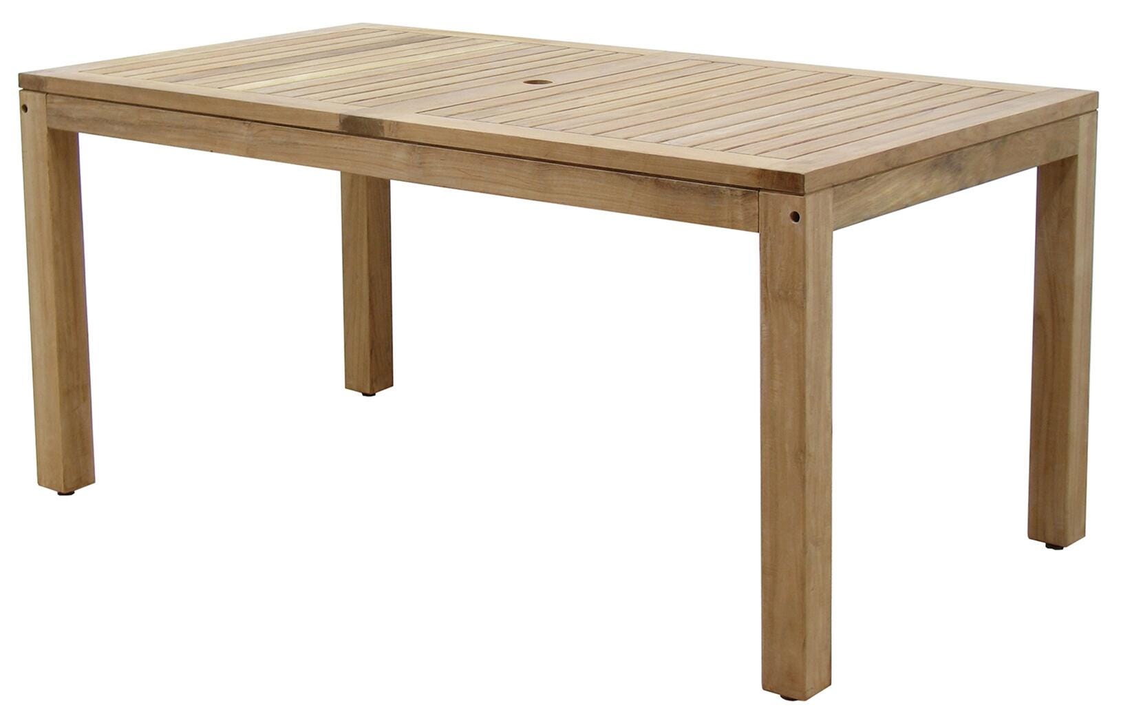 Click here for Guam Outdoor Rectangular Teak Table   Light Brown prices