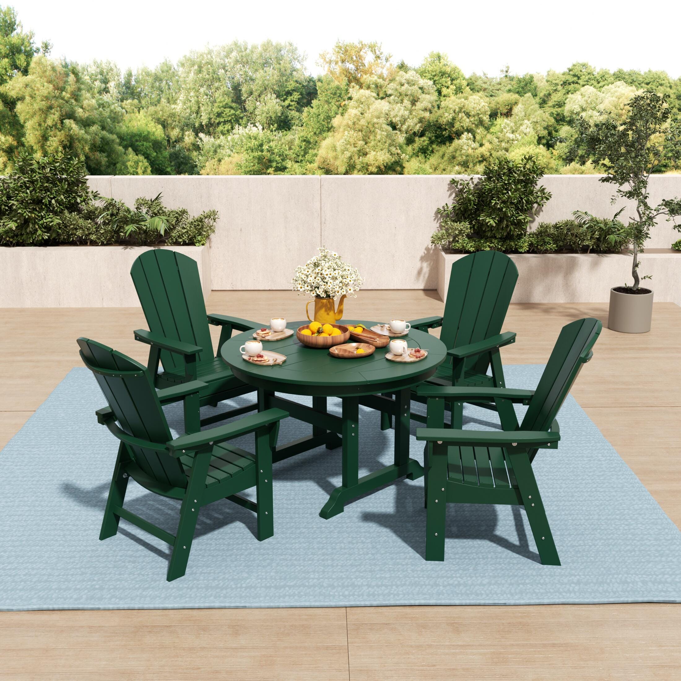 Click here for Laguna Outdoor Adirondack Round Table and 4 Chairs... prices