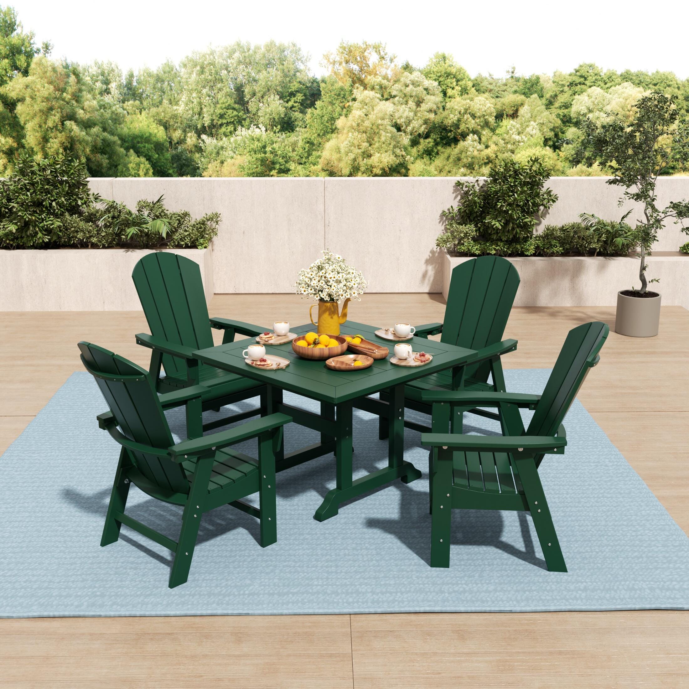 Click here for Laguna Outdoor Adirondack Square Table and 4 Chair... prices